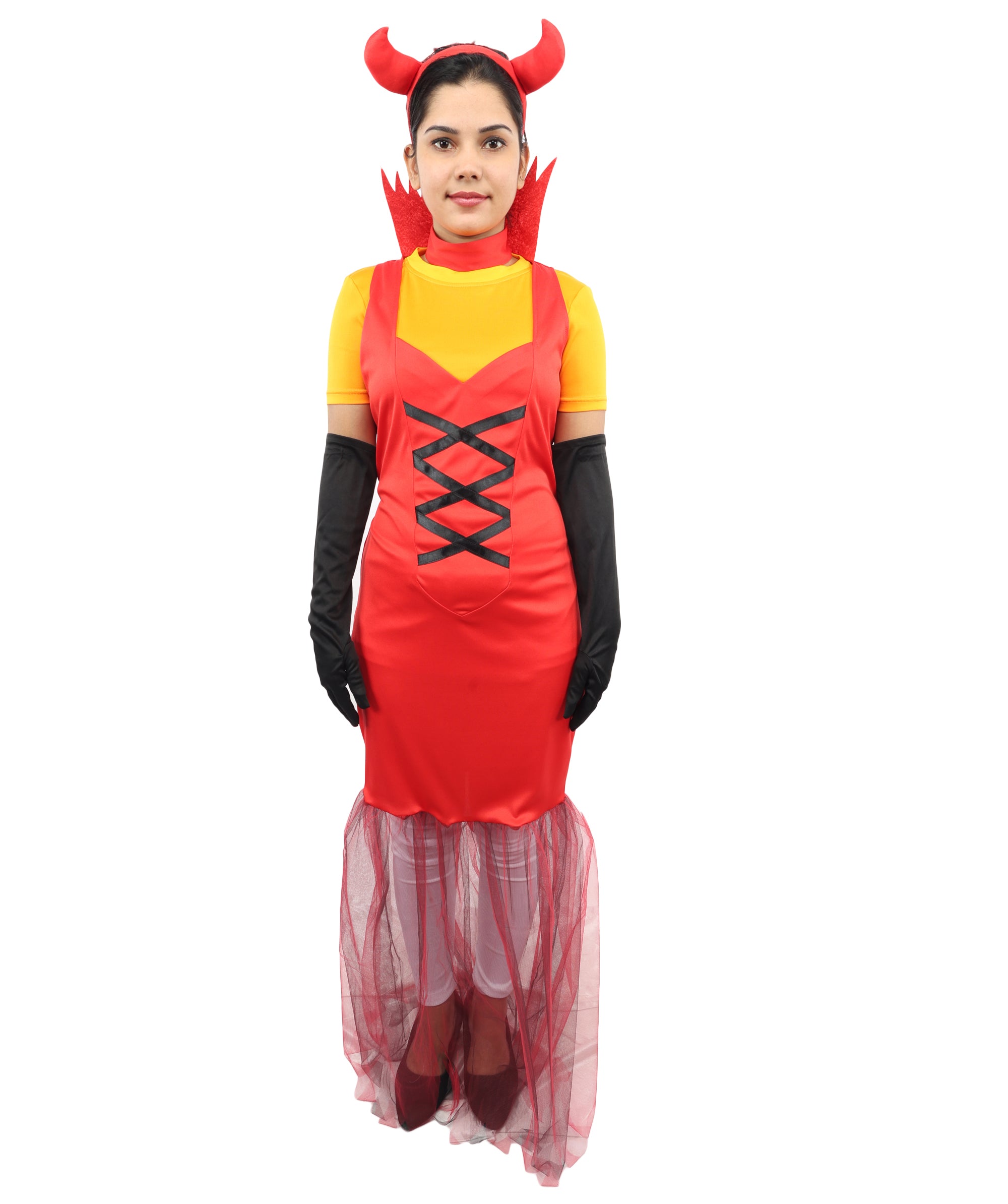 HPO Adult Women's French Kiss Mistress Inferno Costume - Fiery Red Got ...