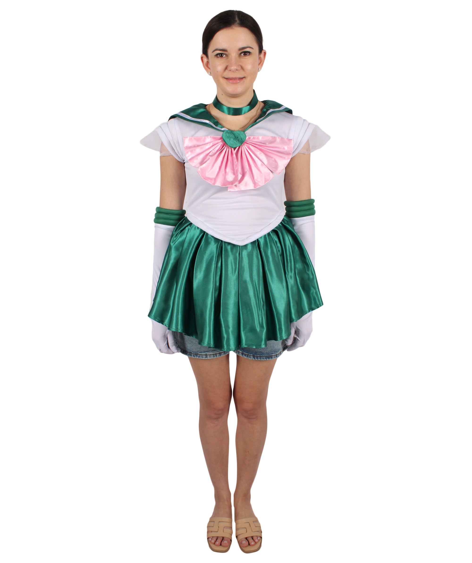 Sailor Anime Girl Cosplay Costume I - Small / Green - HalloweenPartyOnline