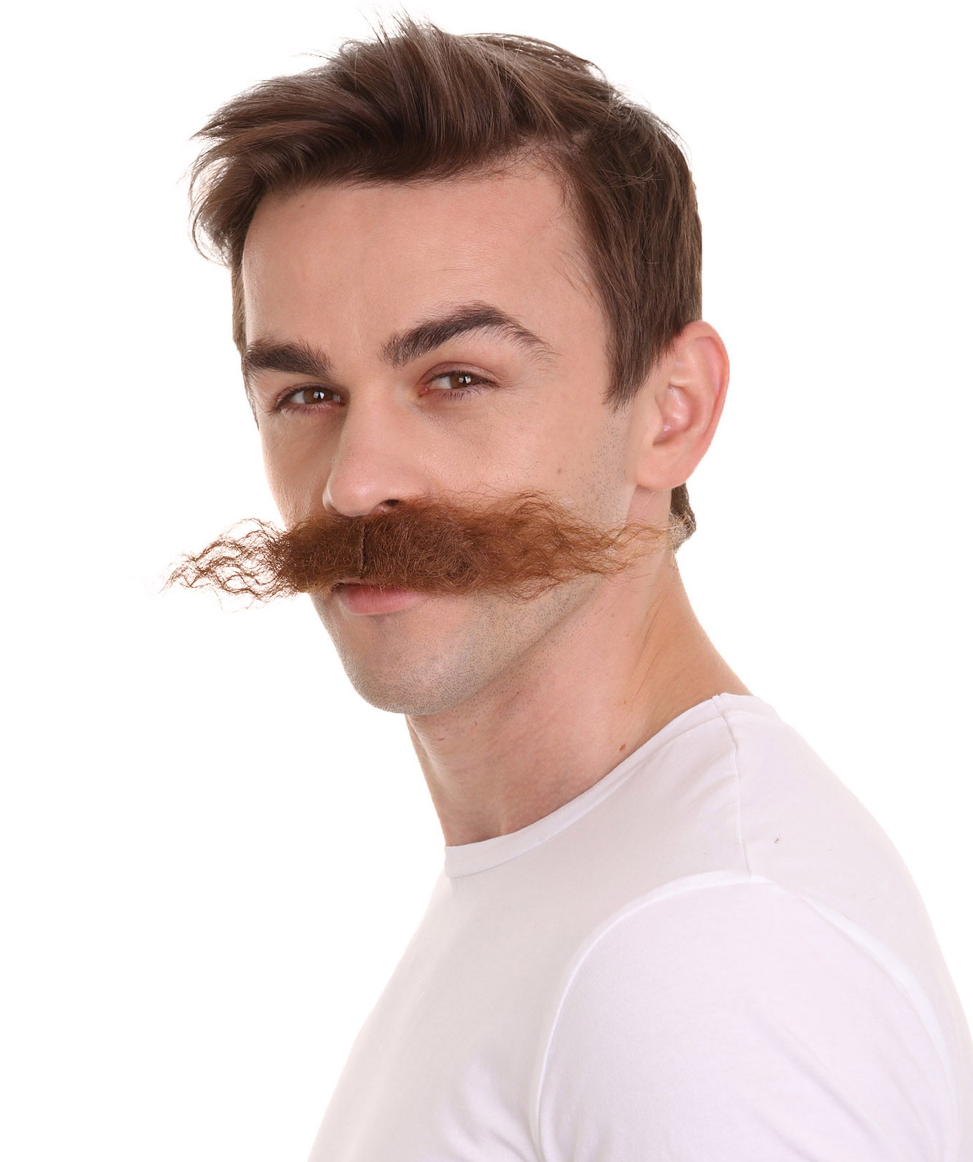 Dr Eggman Mustache | Long Curly Design - HalloweenPartyOnline