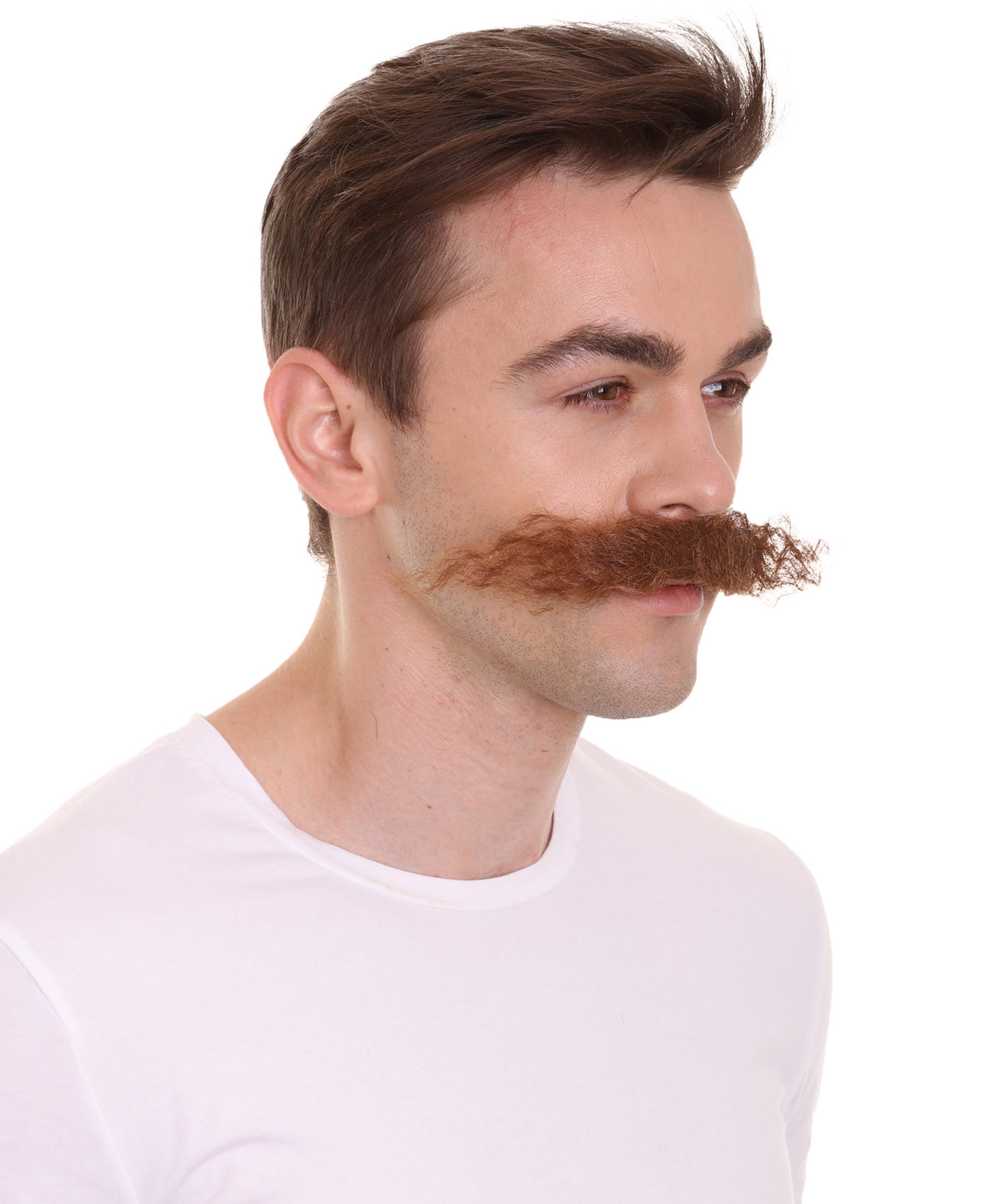 Dr Eggman Mustache | Long Curly Design - HalloweenPartyOnline