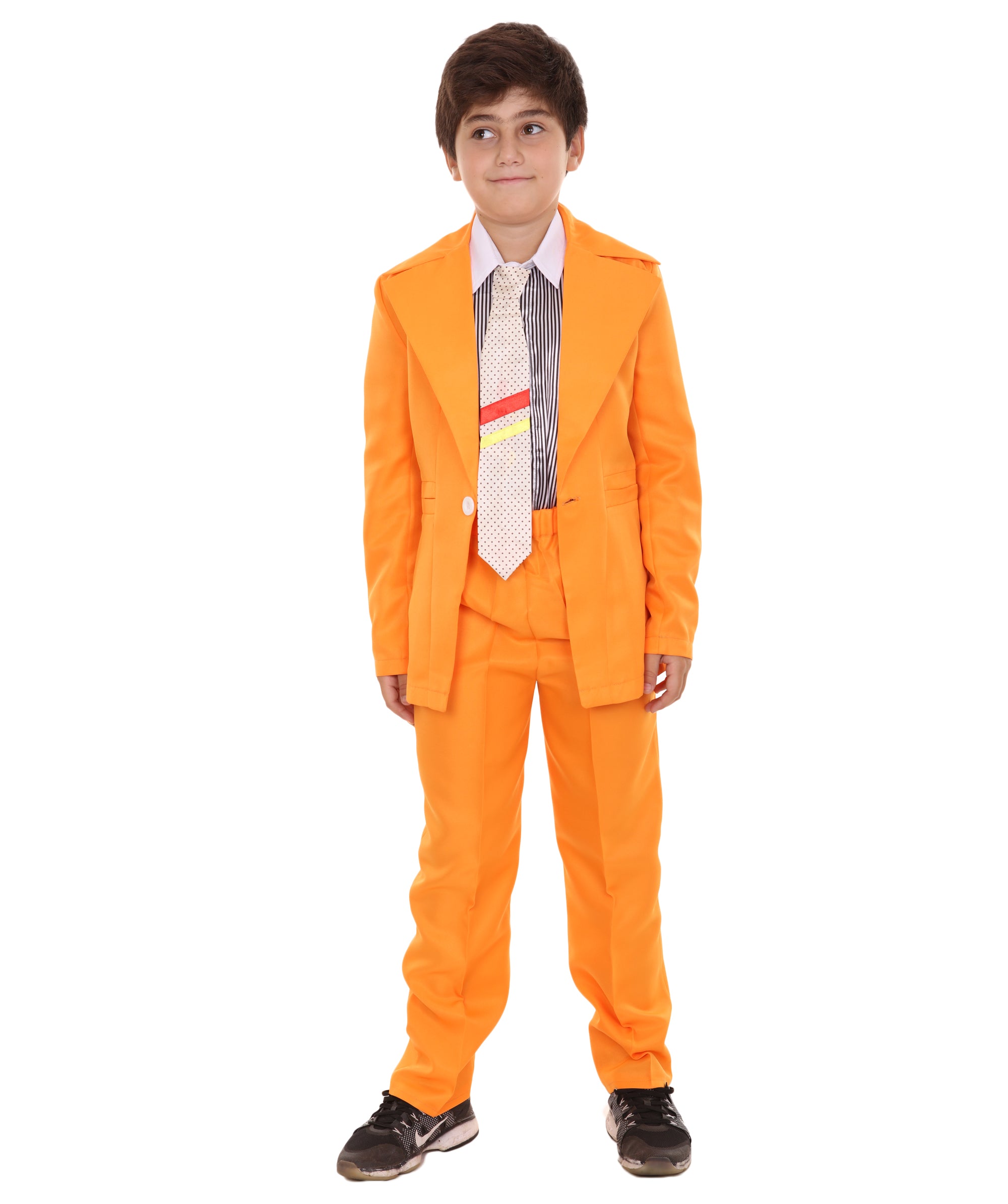 HPO Teen's Deluxe Pop Star Orange Color Costume - HalloweenPartyOnline