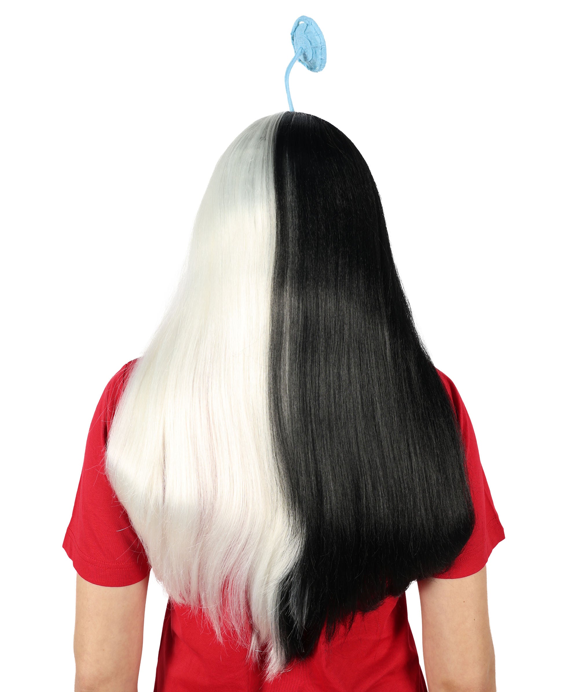 Alien Wig with Antennae - Adult / Blue - HalloweenPartyOnline