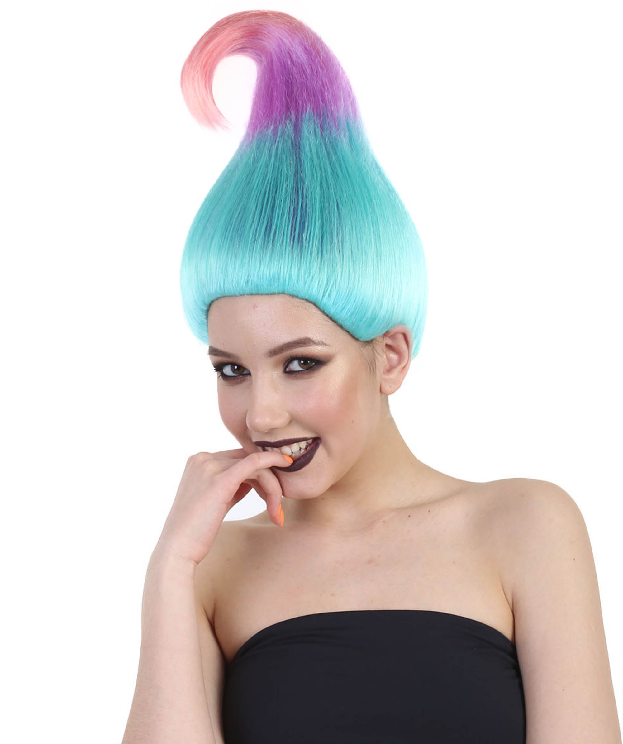 Multi-Color Troll Wig | - HalloweenPartyOnline