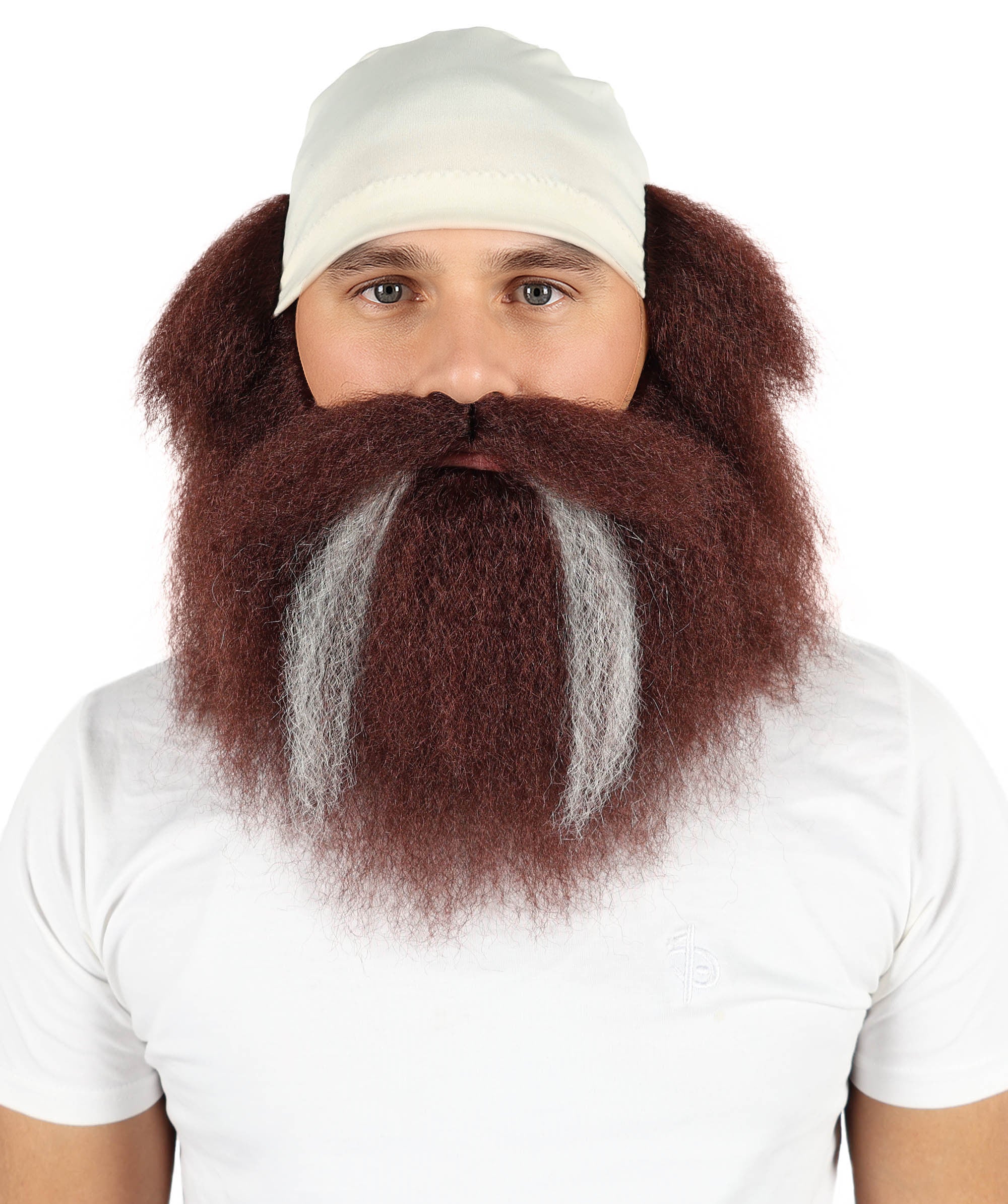 HPO Adult Men's Multicolor Bold Dwarf-Inspired Wig Beard & Mustache Se ...