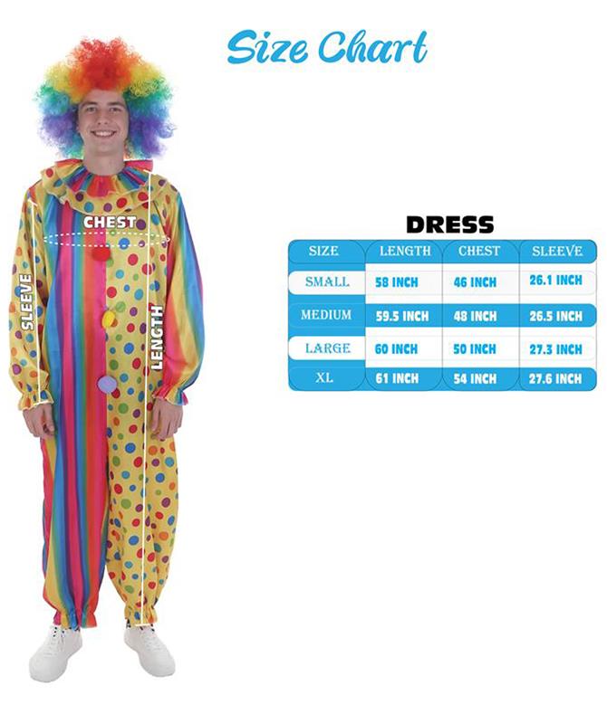 Adult Men's Spots The Clown Jumpsuit Funny Costume | HPO ...