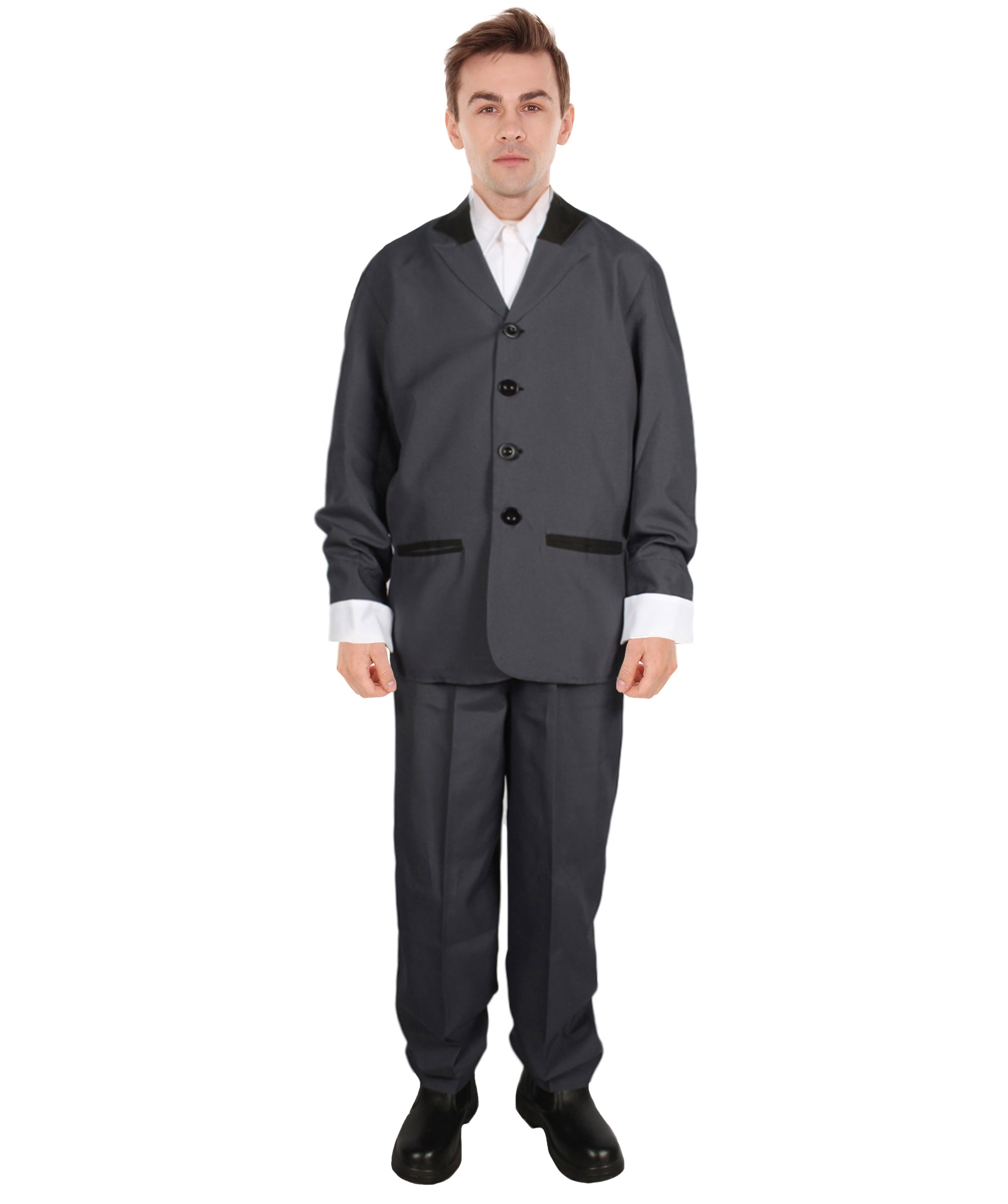 Adult Men's 70's Singer Costume | Black Cosplay Costume ...