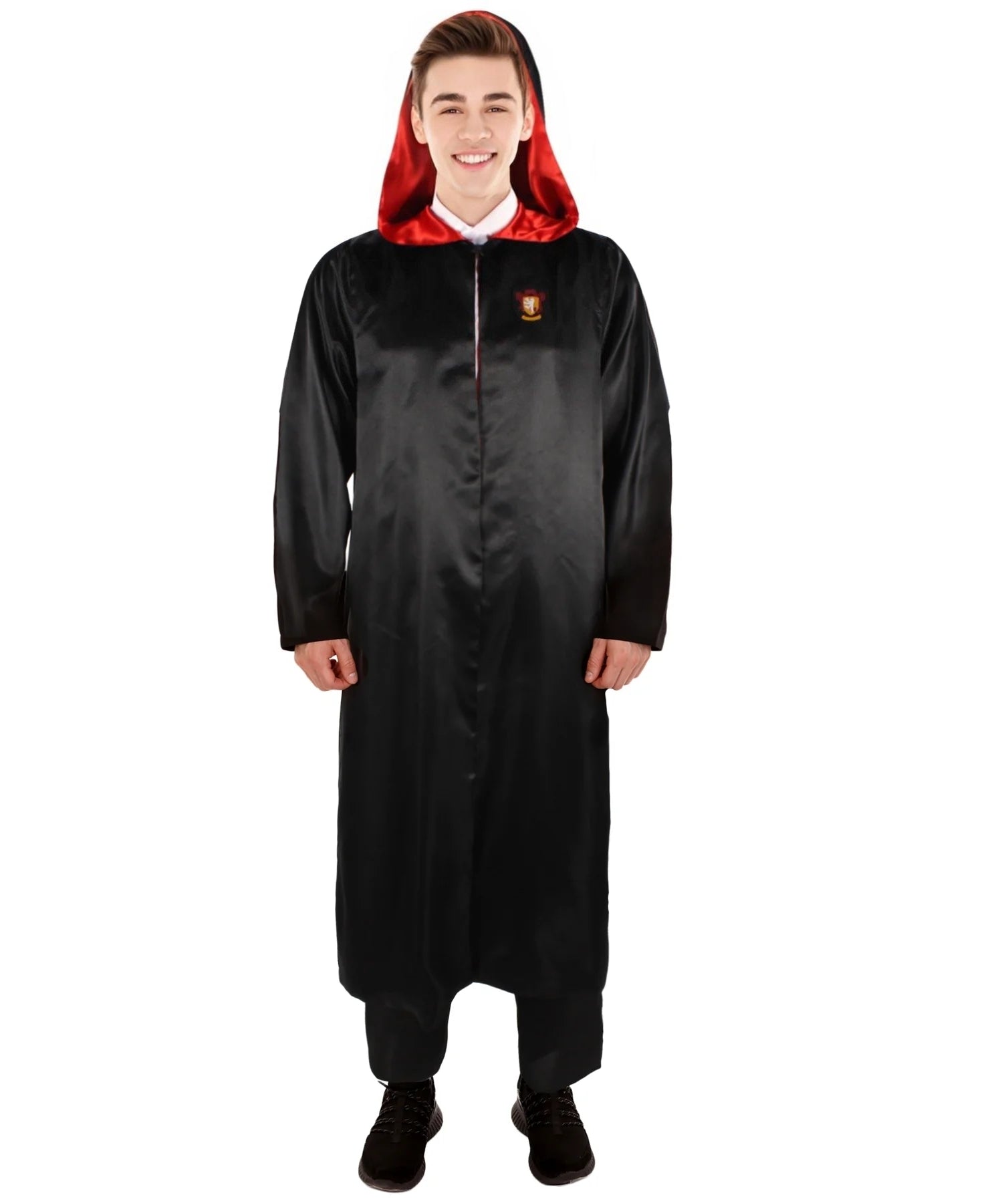 Fantasy Novel Series Wizard Black Robe Cloak Costume - Small / Black ...