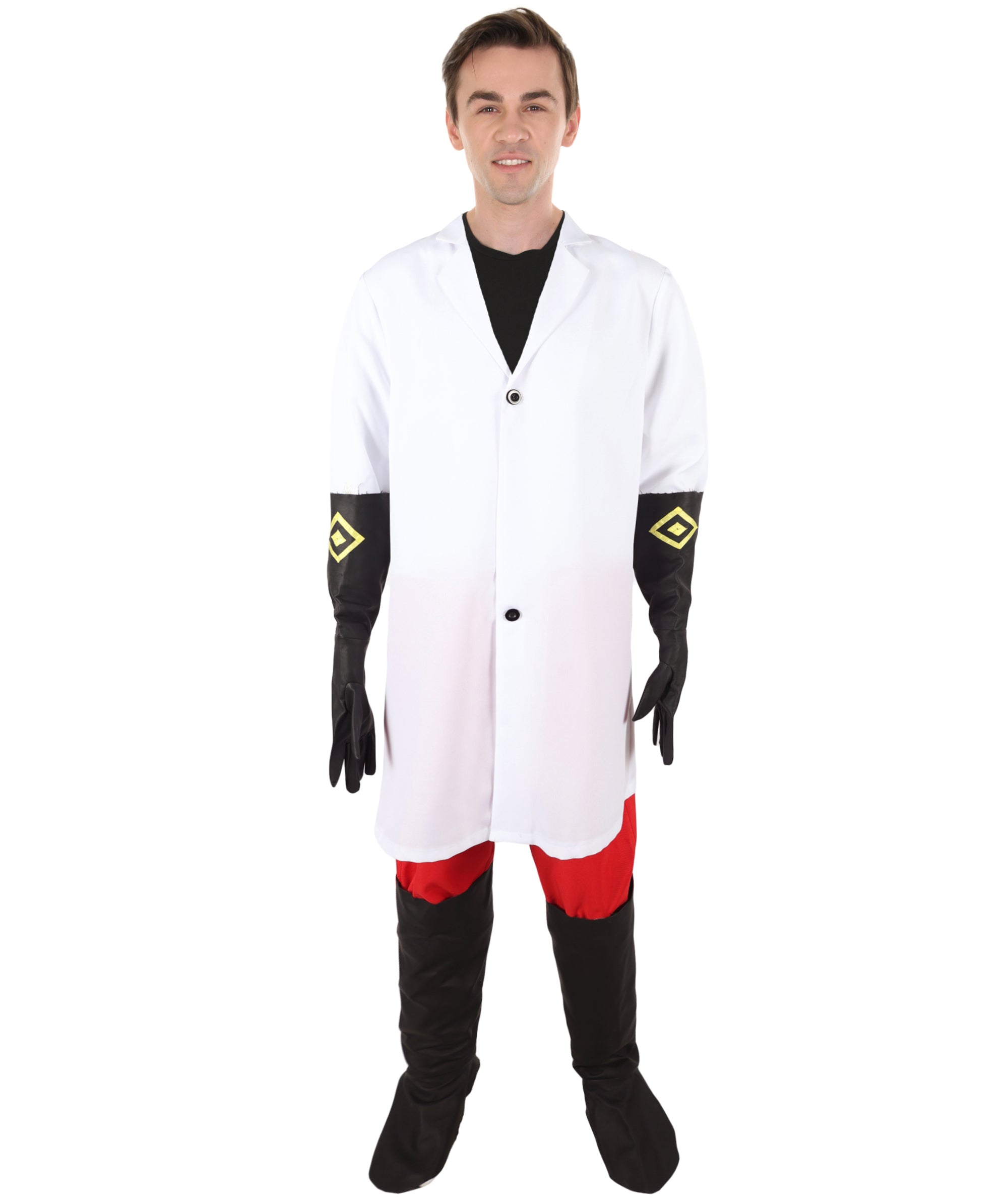 HPO Adult Men's Multicolor Evil Scientist Costume | Goggles & Lab Coat ...