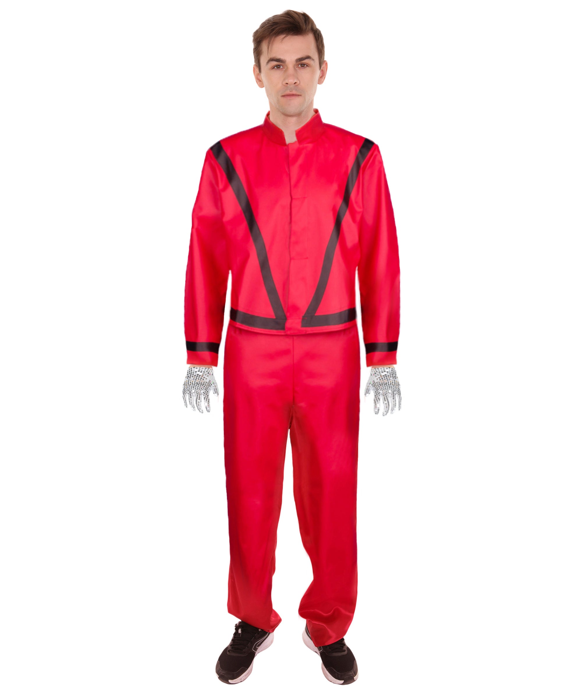 Adult Men's Thriller Red Suit Celebrity Costume | Red Cosplay Costume ...
