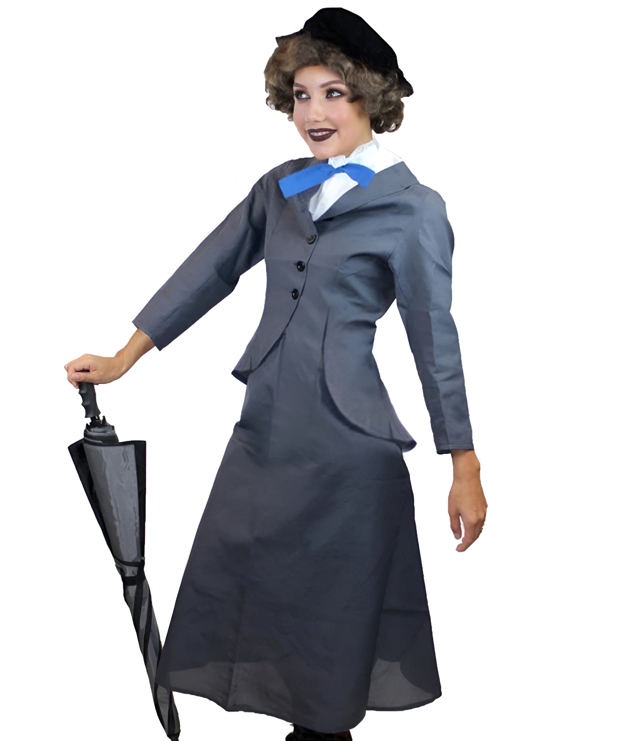Adult Women's English Nanny Costume | Shadow Grey Cosplay Costume - S ...