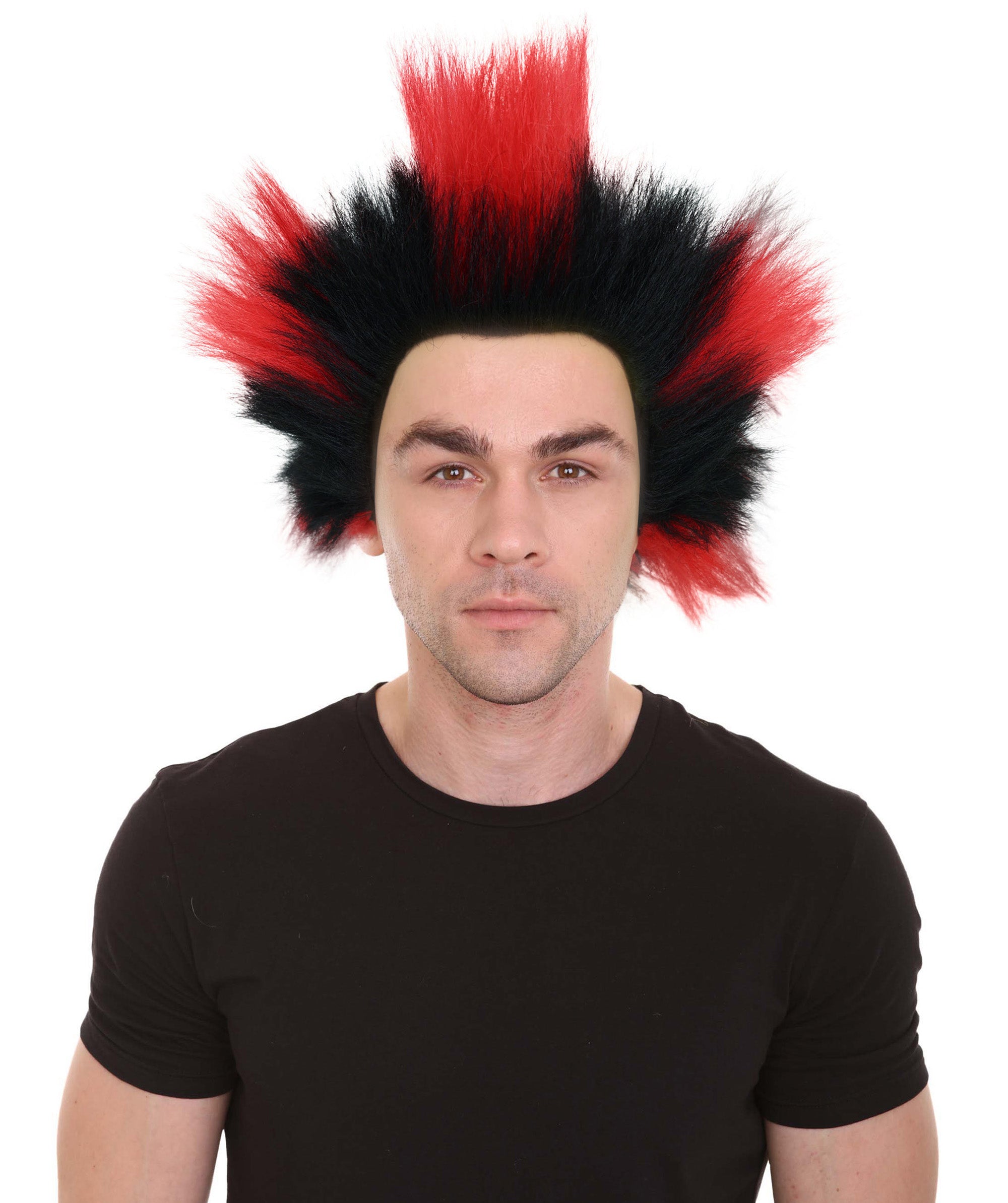 HPO Adult Men's Lost Leader Multicolor Straight Spike Wig | Wild Synth ...