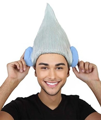 Silver Troll with Ears wig - HalloweenPartyOnline