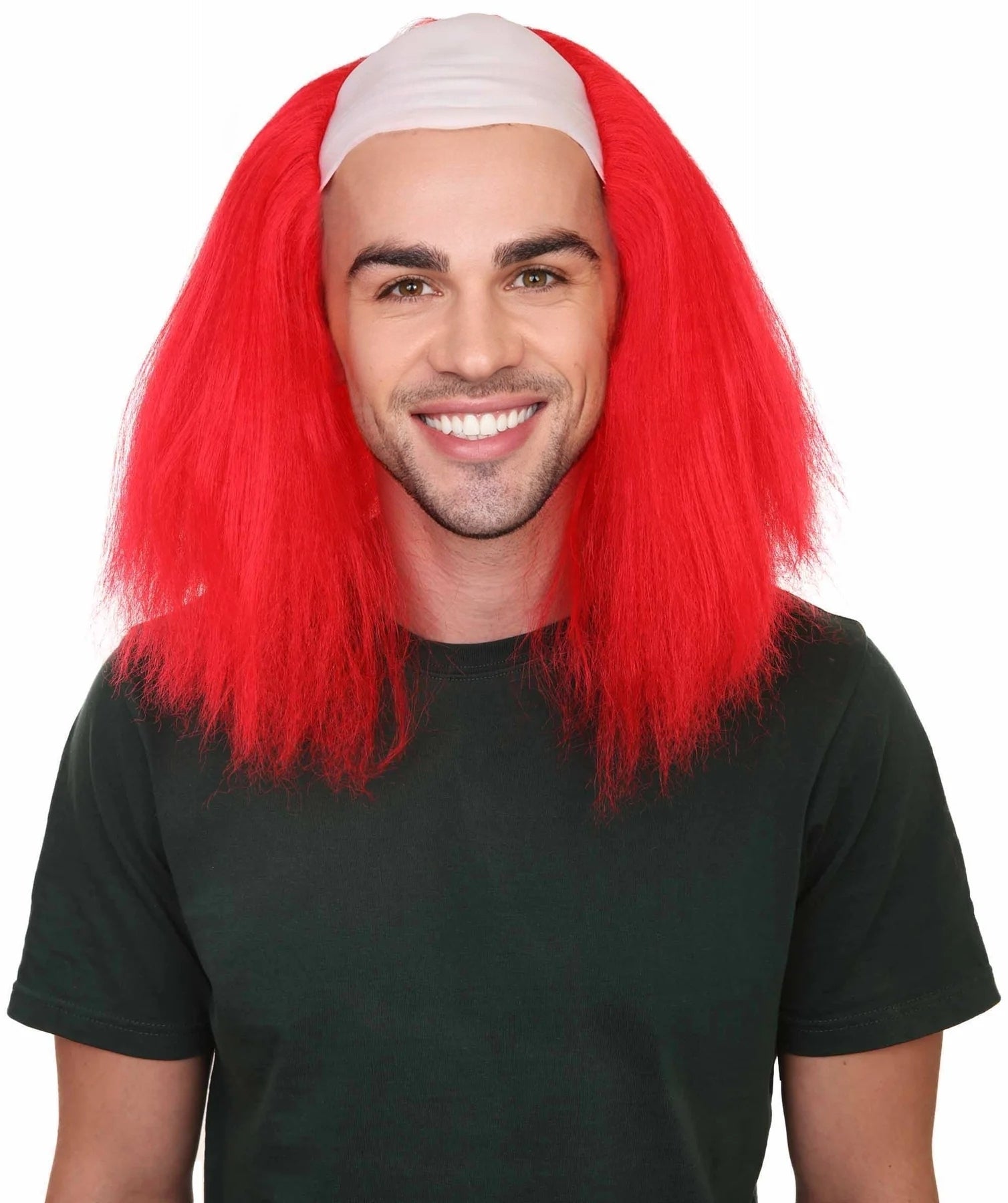 Scary Bald Red Men's Clown Wig - HalloweenPartyOnline
