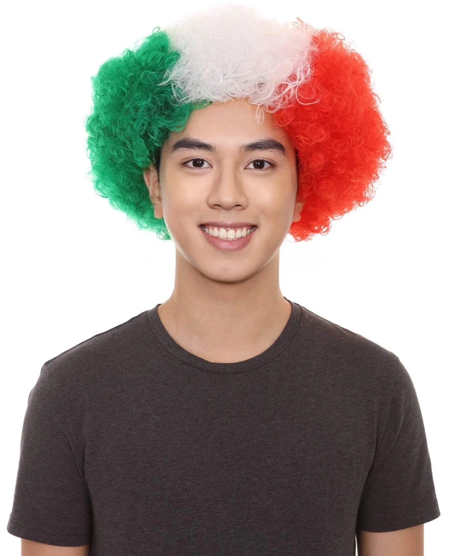 Italy Sport Unisex Afro Fun Wig | Jumbo Super Size Cosplay Halloween W - HalloweenPartyOnline