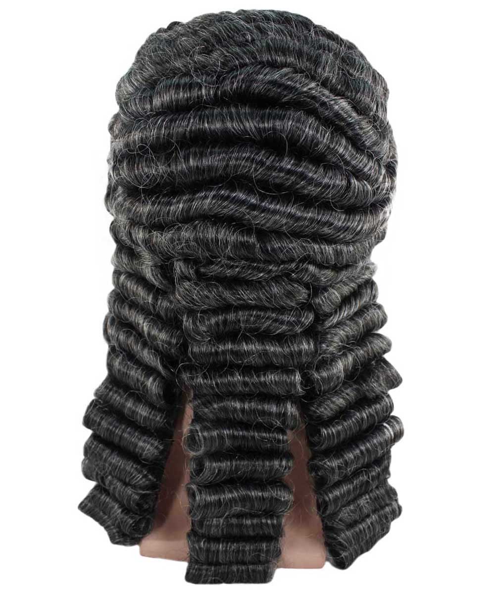 Colonial Judge Mens Wig | Black Historical Wigs - HalloweenPartyOnline