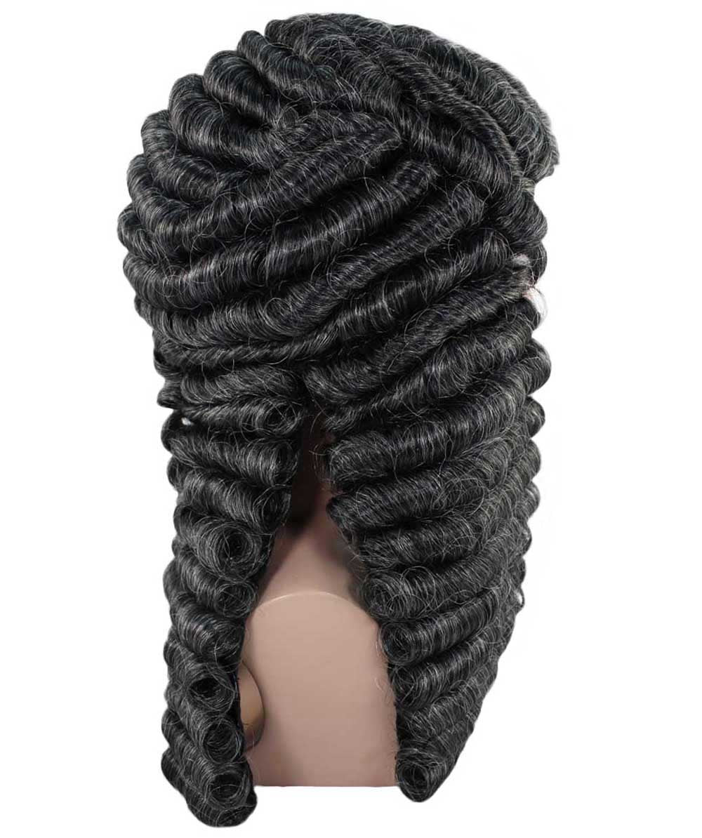 Colonial Judge Mens Wig | Black Historical Wigs - HalloweenPartyOnline