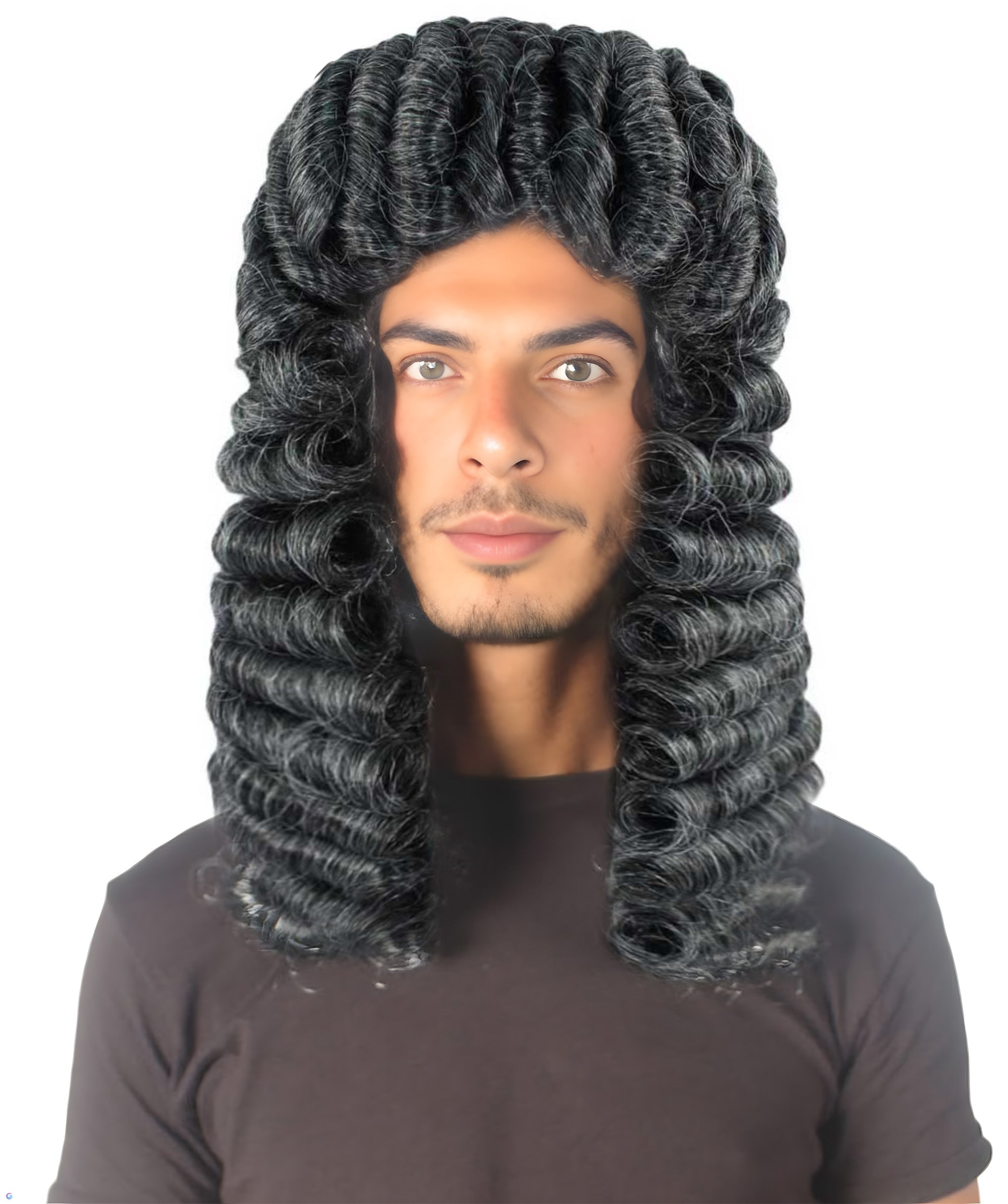 Colonial Judge Mens Wig | Black Historical Wigs - HalloweenPartyOnline