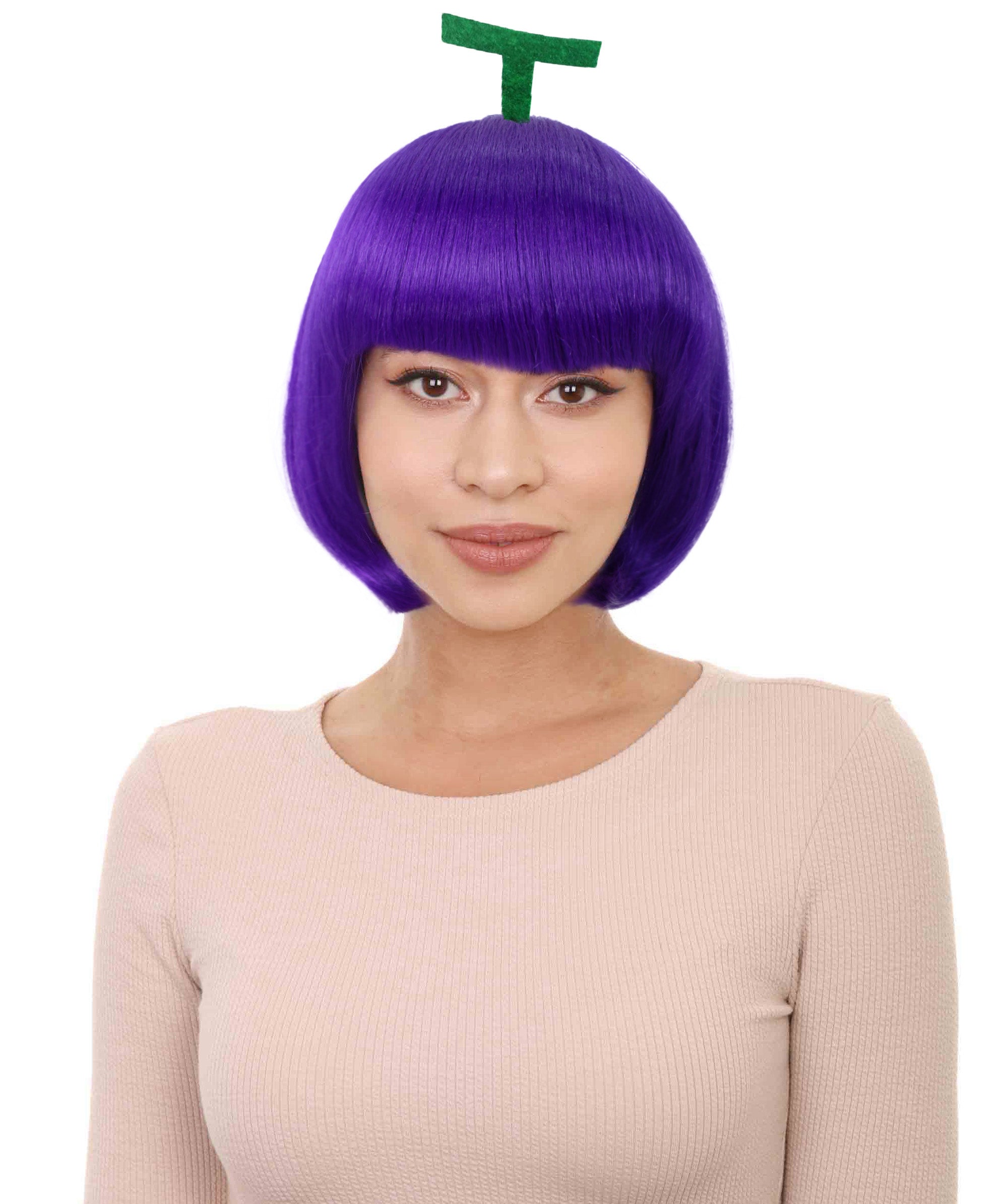 Grape Womens Wig | Short Purple Wig | Premium Breathable Capless Cap ...