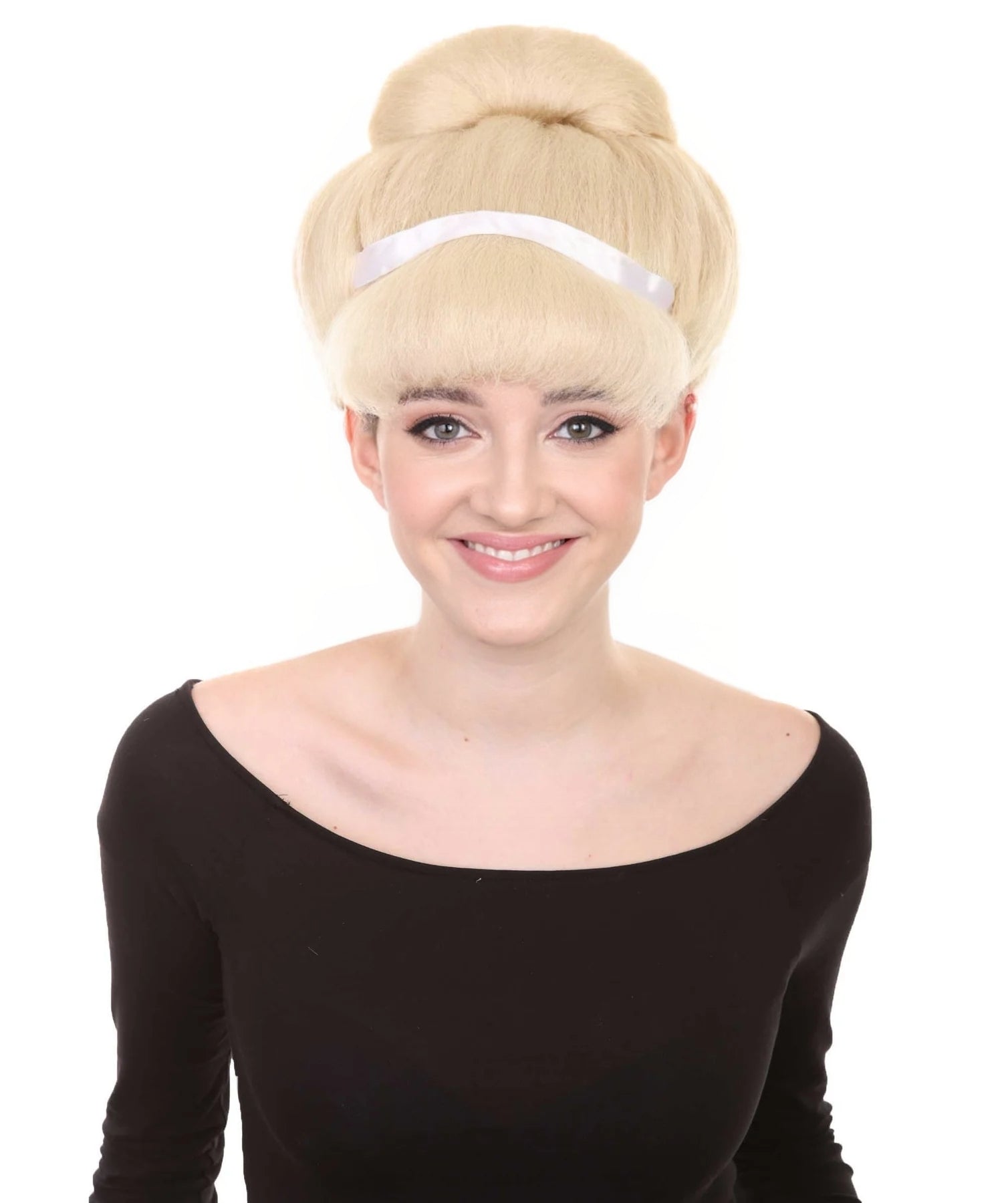 Blonde Short Royal Bun Princess wig - Adult / Blonde - HalloweenPartyOnline