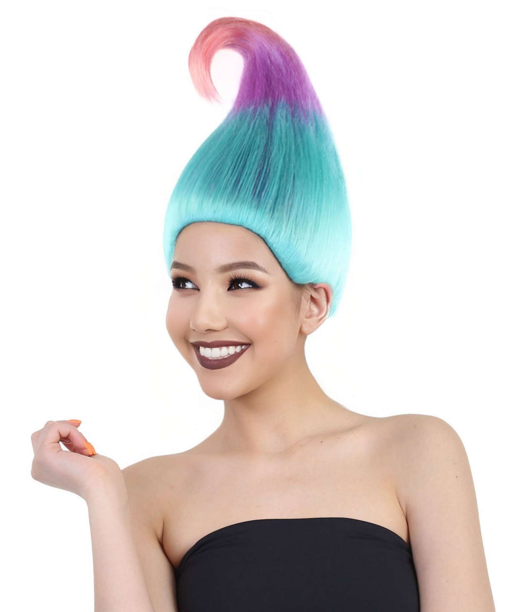 Multi-Color Troll Wig | - HalloweenPartyOnline