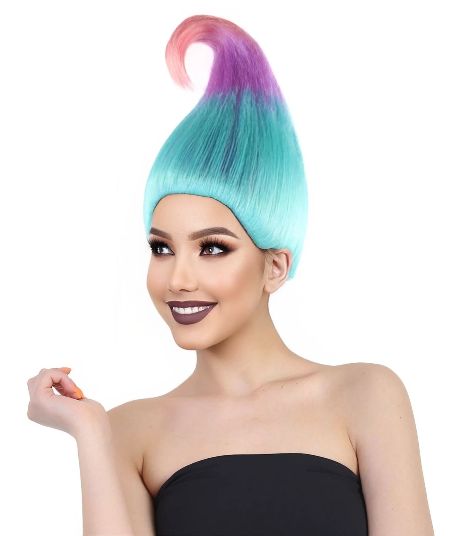 Multi-Color Troll Wig | - HalloweenPartyOnline