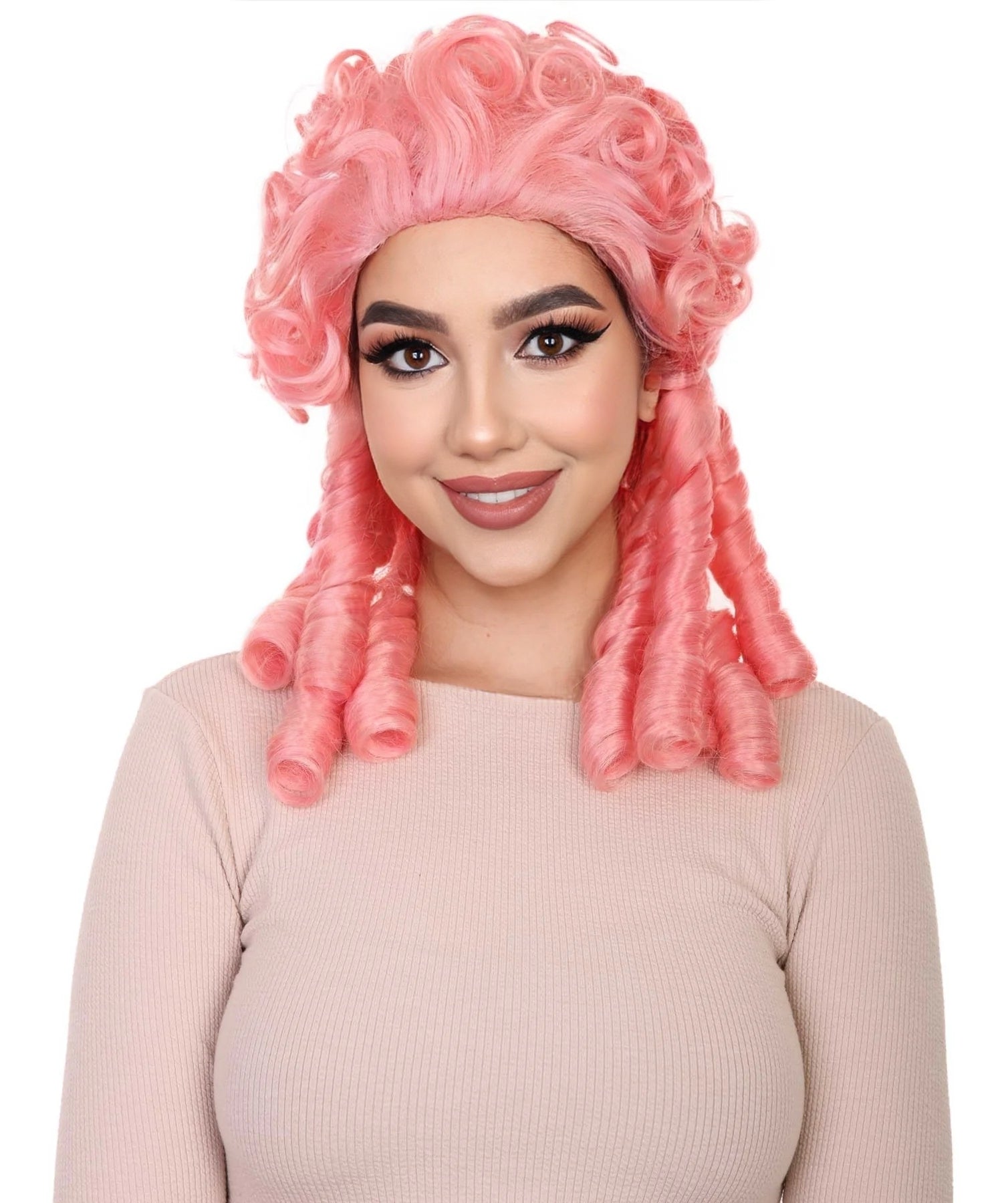 Pink Colonial Historical Cosplay Wig - HalloweenPartyOnline