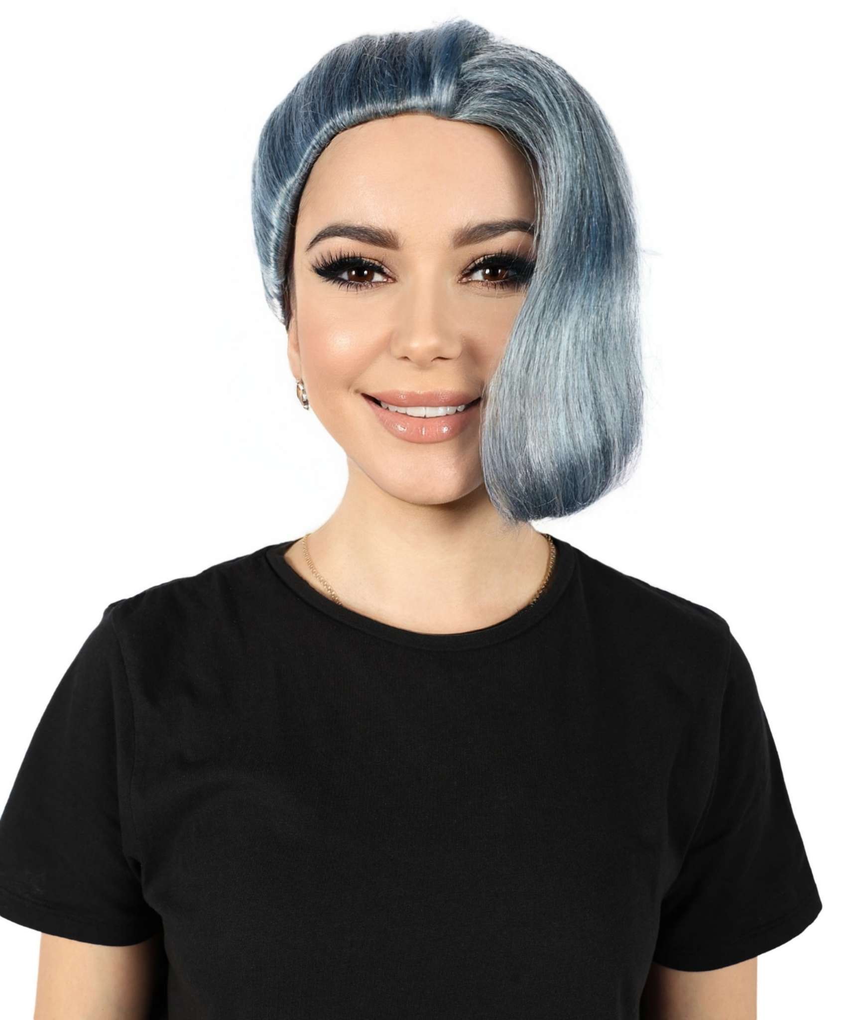 Pilot School Anime High Blue Ponytail Wig - One Size / Blue ...