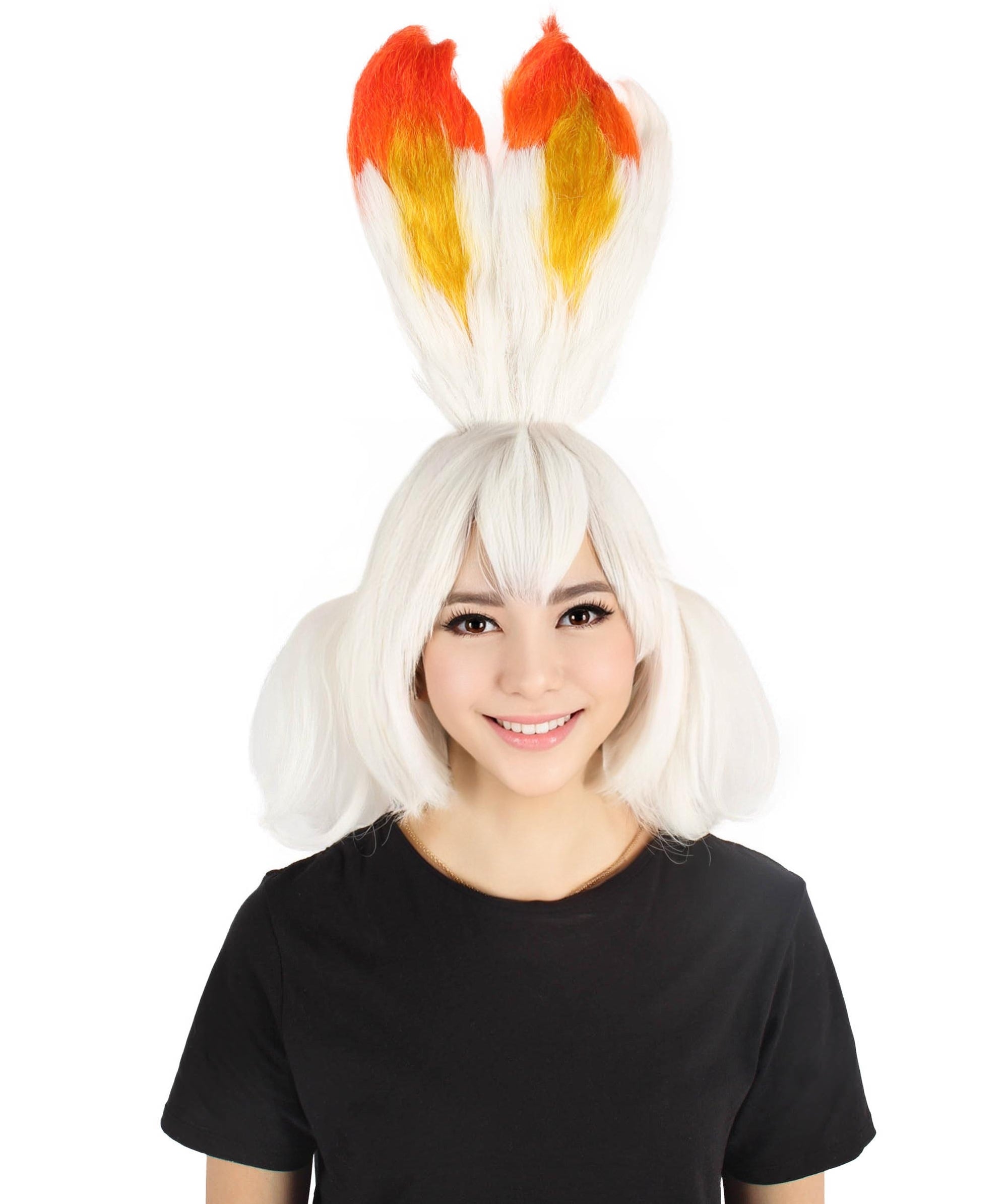 Fictional Creature Catcher Anime Firey Bunny Wig - HalloweenPartyOnline