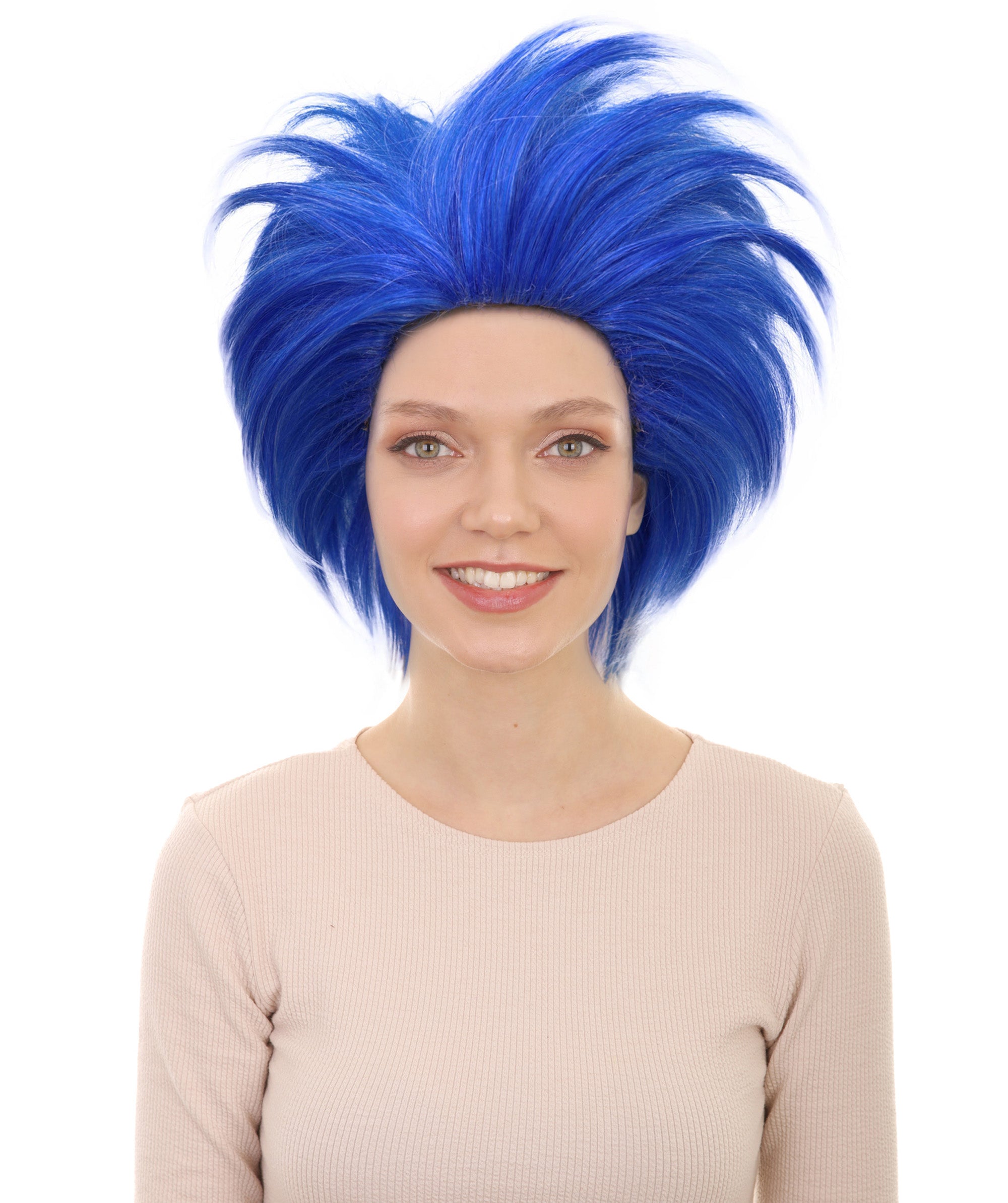 Blue Crazy Wig - Adult / Multicolor - HalloweenPartyOnline