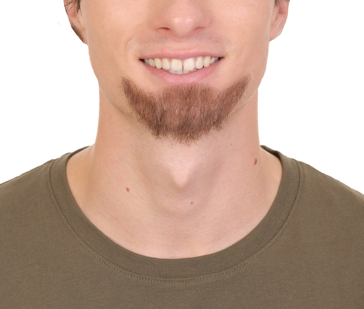 Men's Human Hair Greaser Goatee Beard - Dark Brown / One Size ...