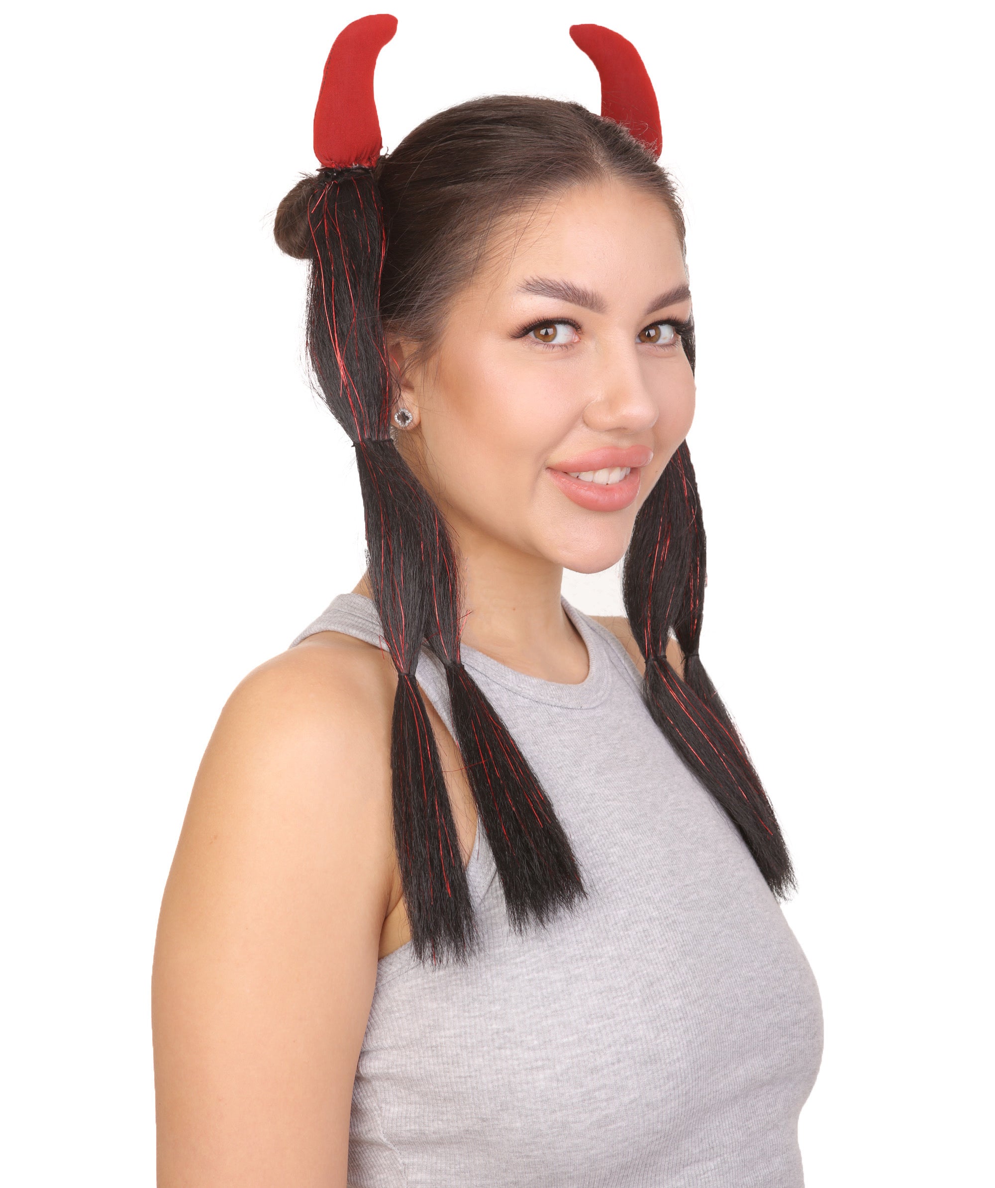 Devil Horn Hair Clips - HalloweenPartyOnline