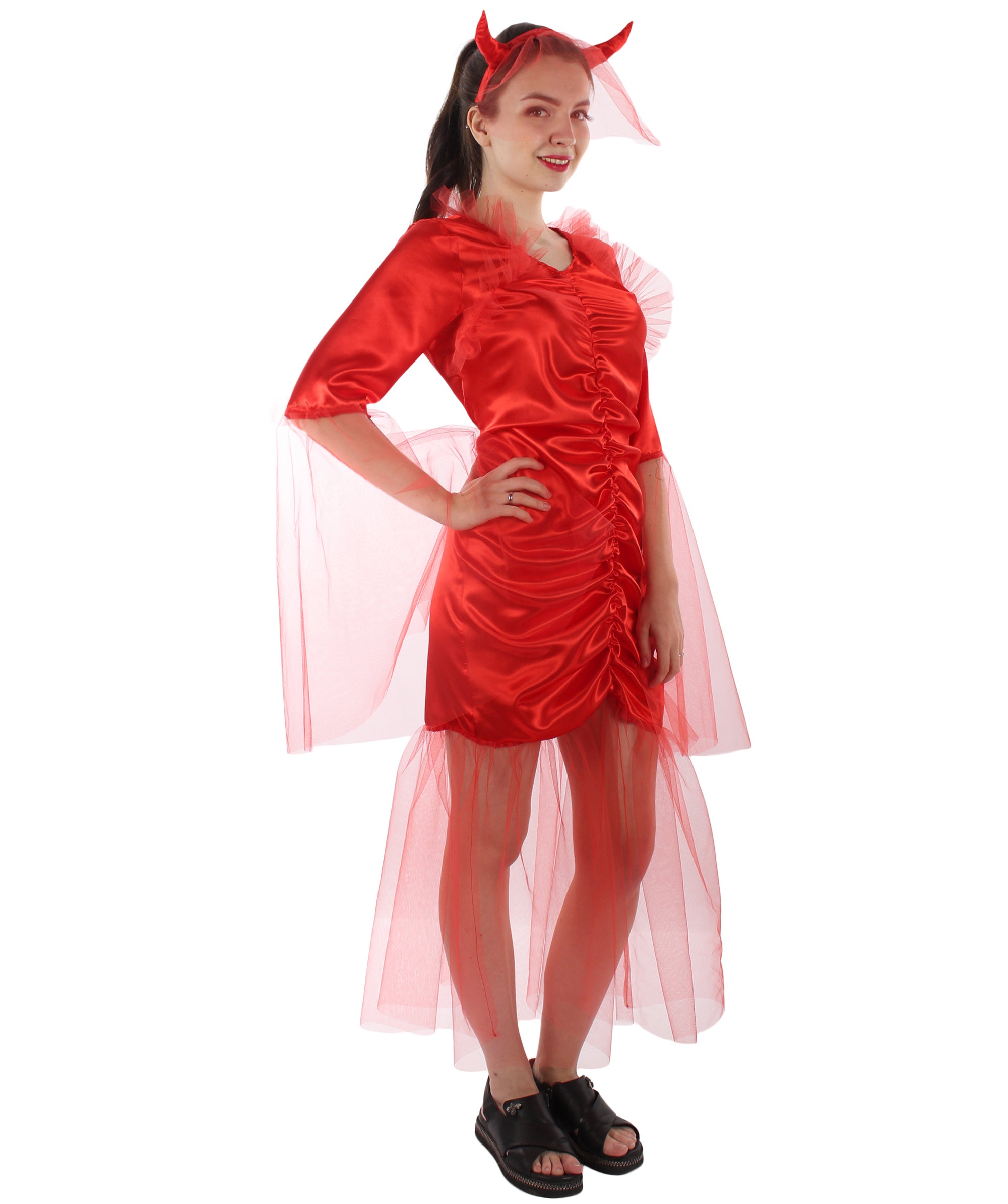 Adult Women's Devilish Devil Bride Costume | Red Halloween Costume ...