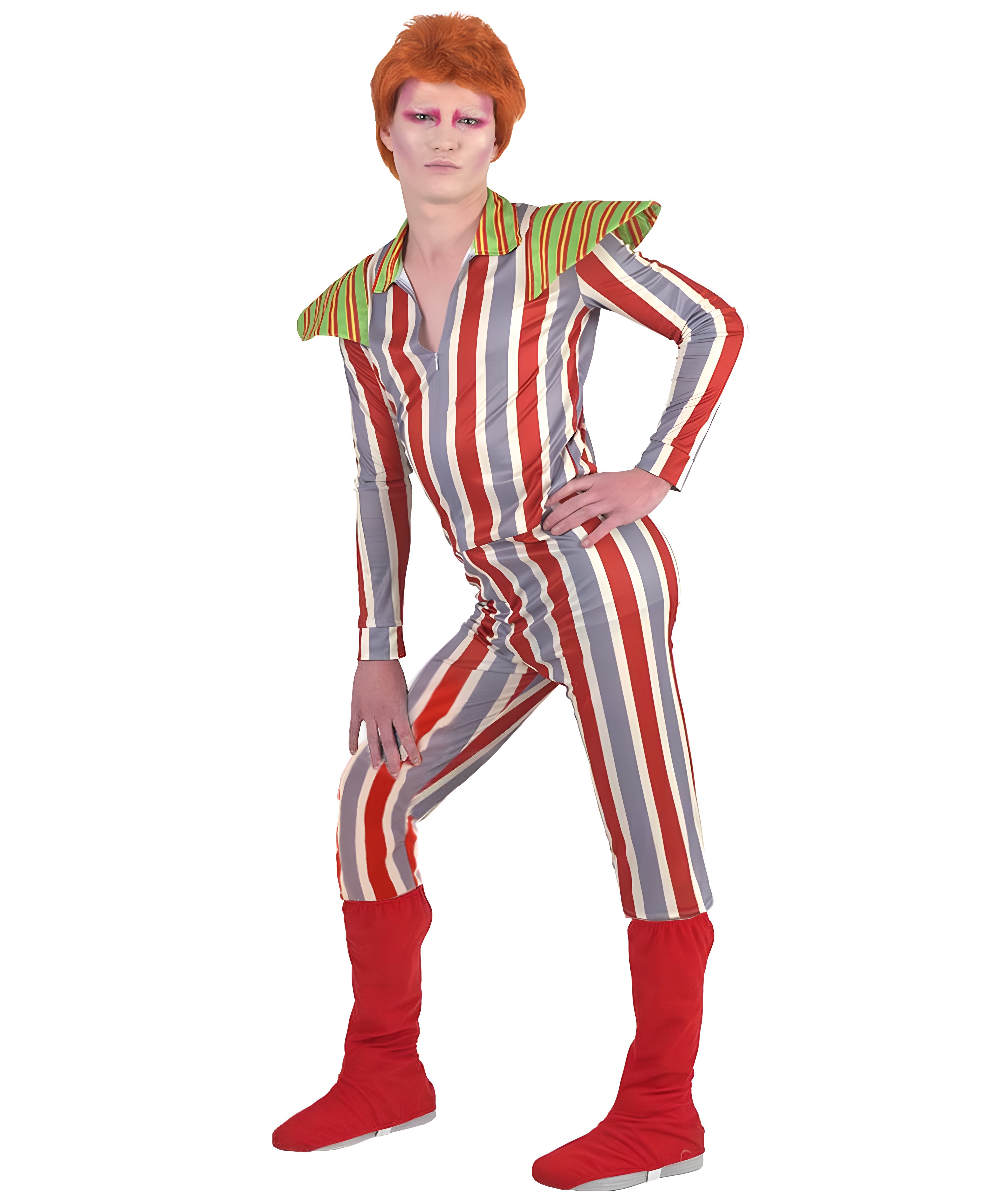 70's Singer Stripes Costume - HalloweenPartyOnline