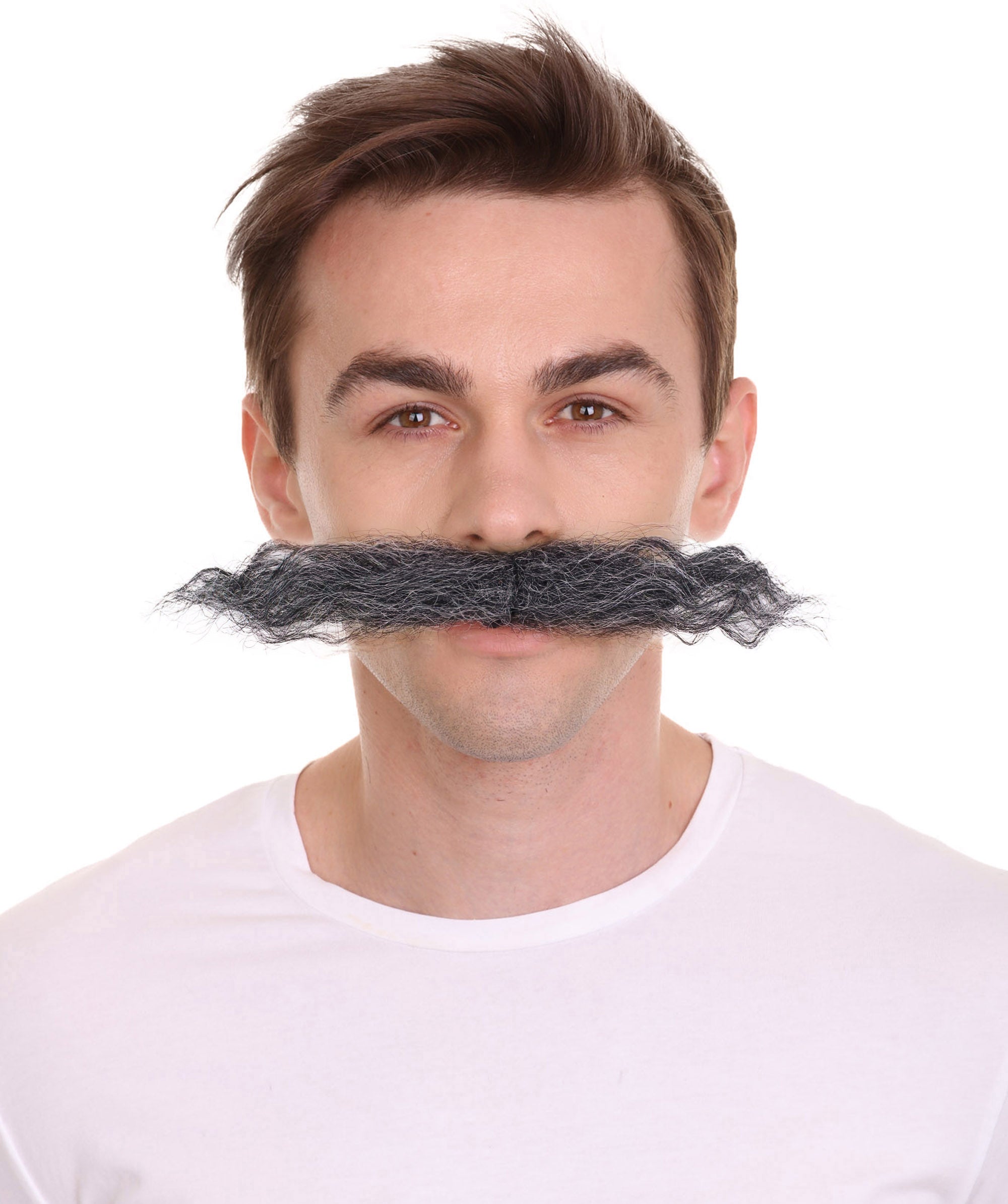 Dr Eggman Mustache | Long Curly Design - HalloweenPartyOnline