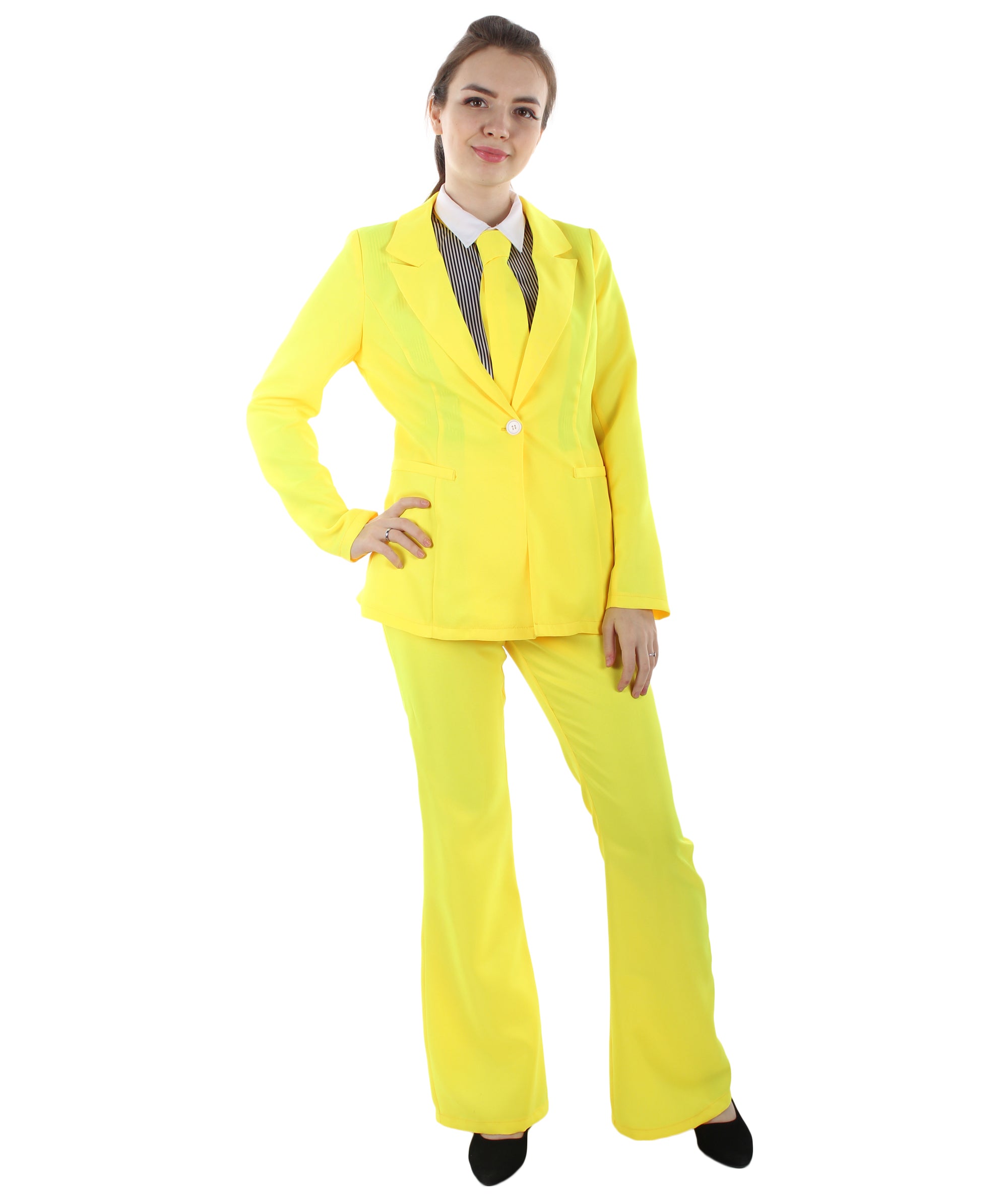 Yellow Deluxe Party Suit Costume For Cosplay - HalloweenPartyOnline