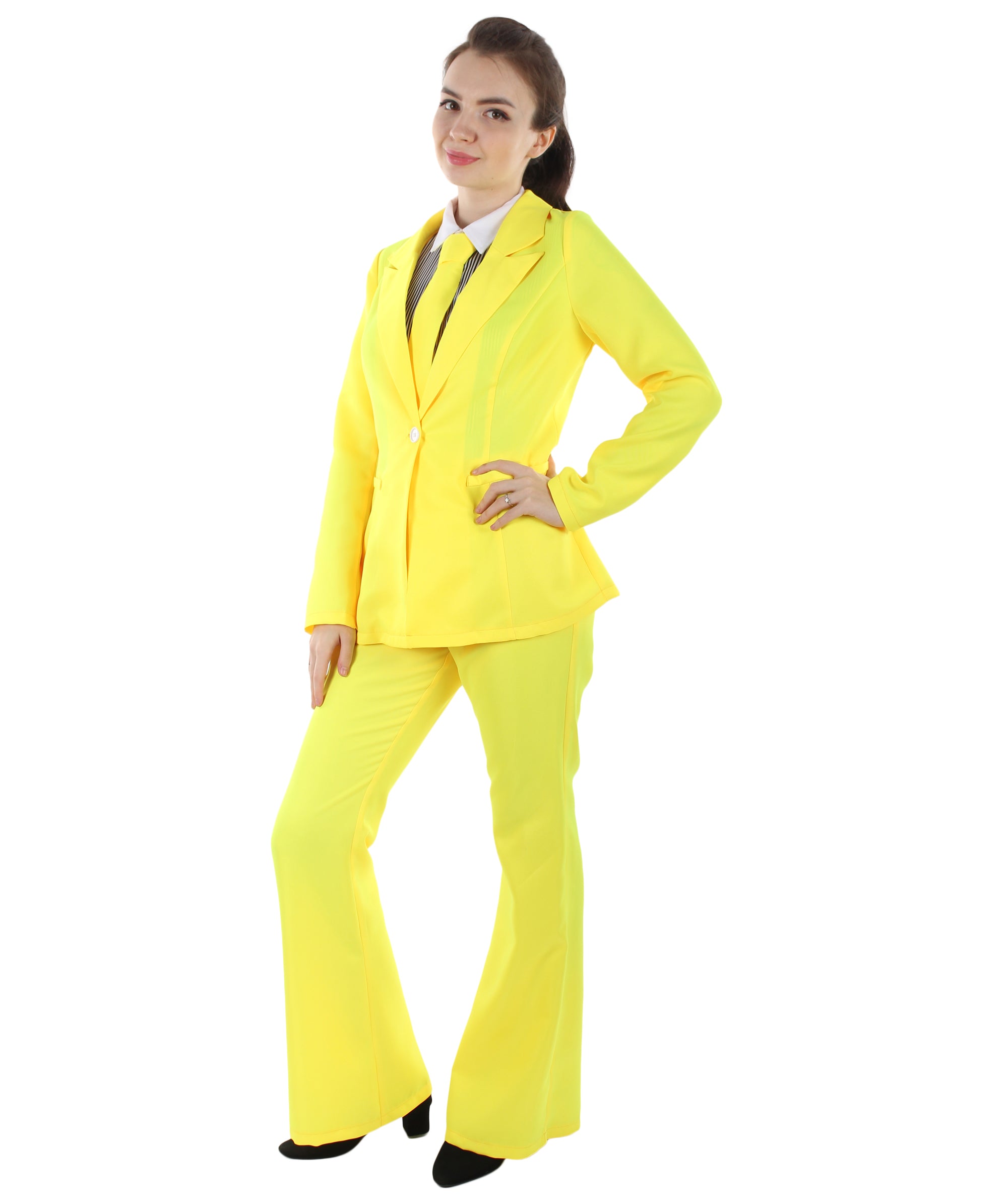 Yellow Deluxe Party Suit Costume For Cosplay - HalloweenPartyOnline