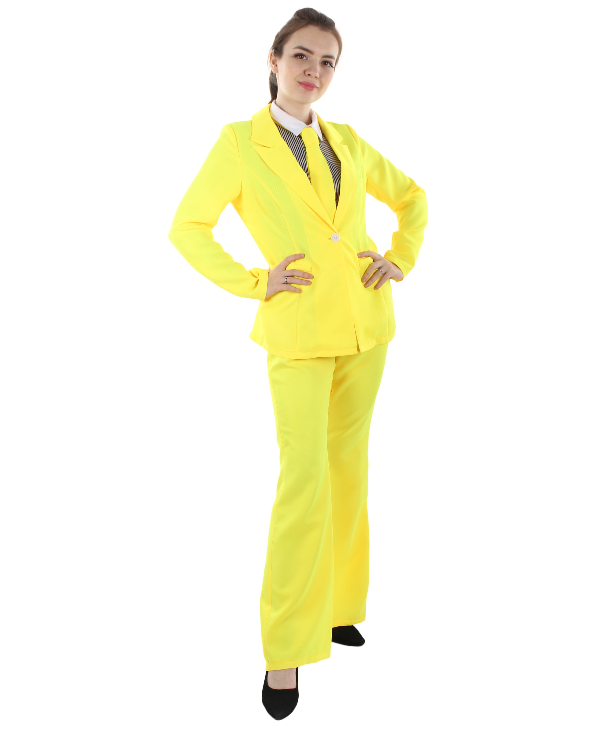 Yellow Deluxe Party Suit Costume For Cosplay - HalloweenPartyOnline