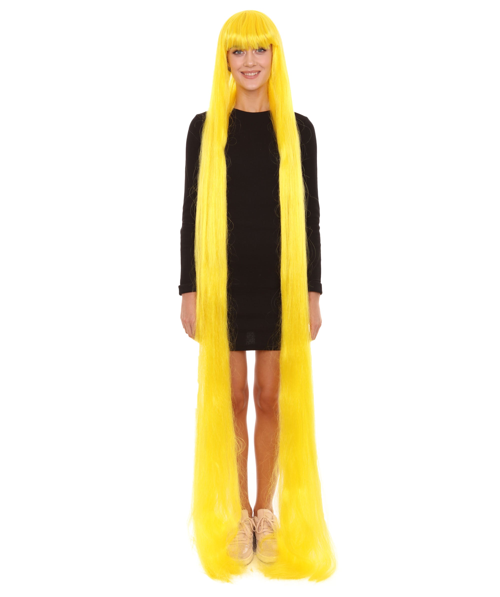 70" Extra Long Neon Pink Wig | Neon Pink Cosplay Wigs | Halloween Wigs ...