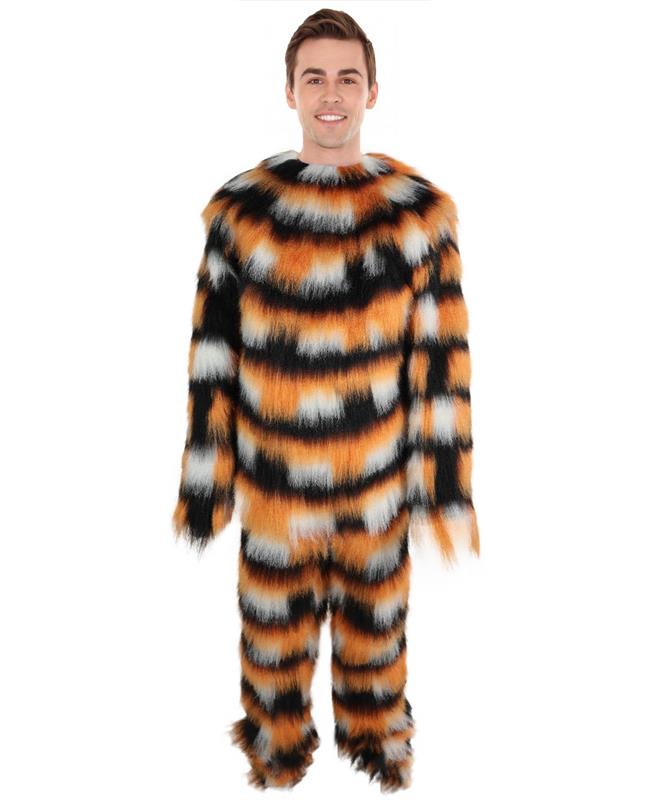 HPO Adult Unisex Fur Tiger Costume, Mask & Bundle Set | Realistic Fur ...