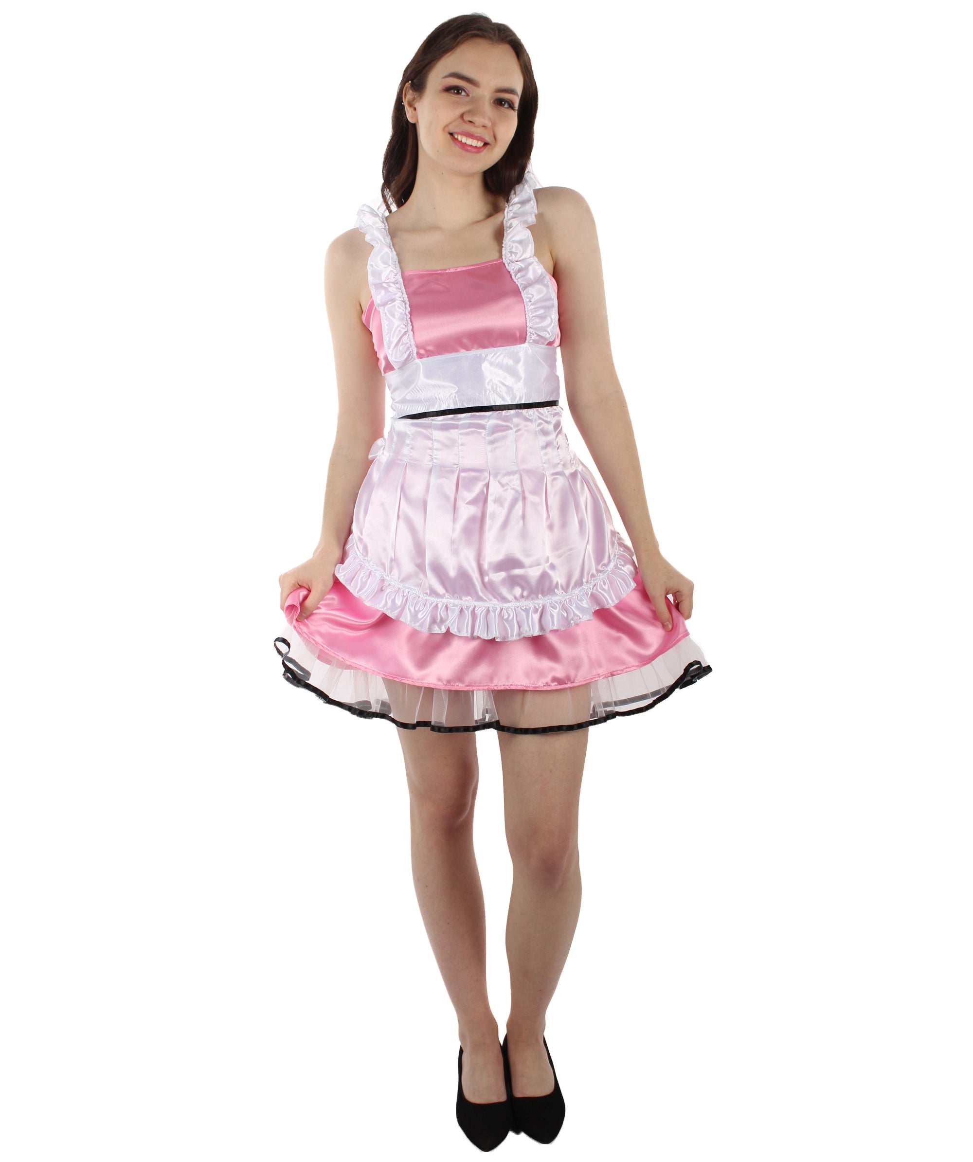 Sexy Light Pink French Maid Costume Halloweenpartyonline