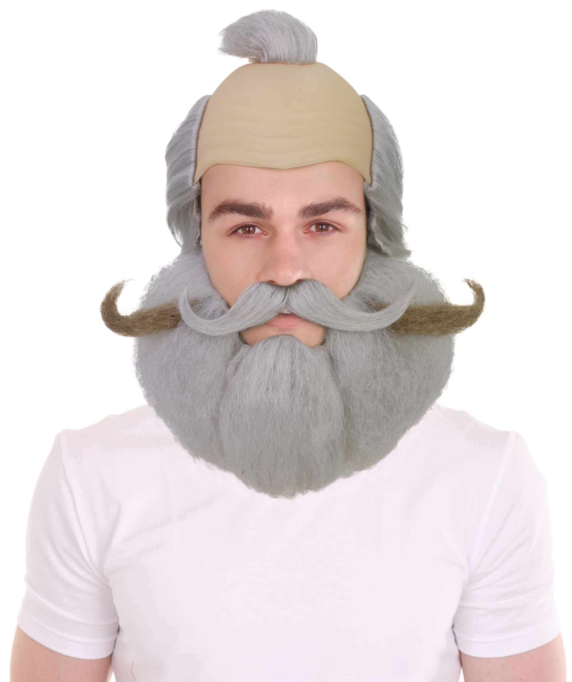 HPO Adult Cartoon Character Wig with Mustache & Beard | Comedic Hairpi ...