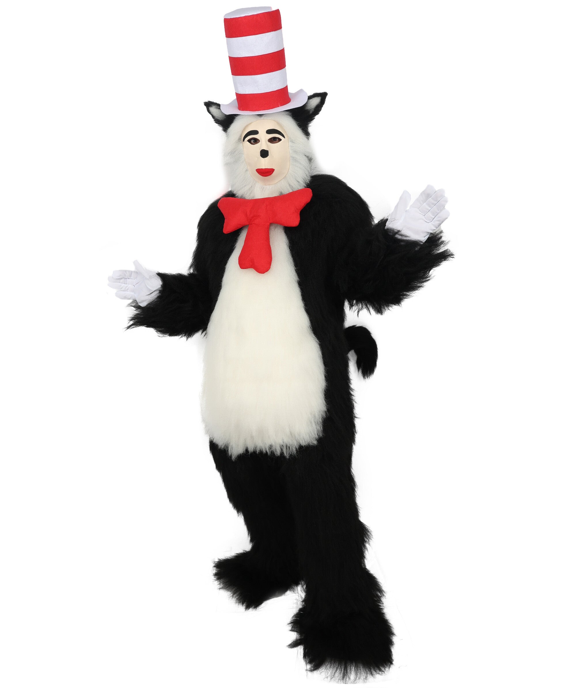 HPO Adult Unisex Animal Character Cat Black and White Costume Set | Co ...