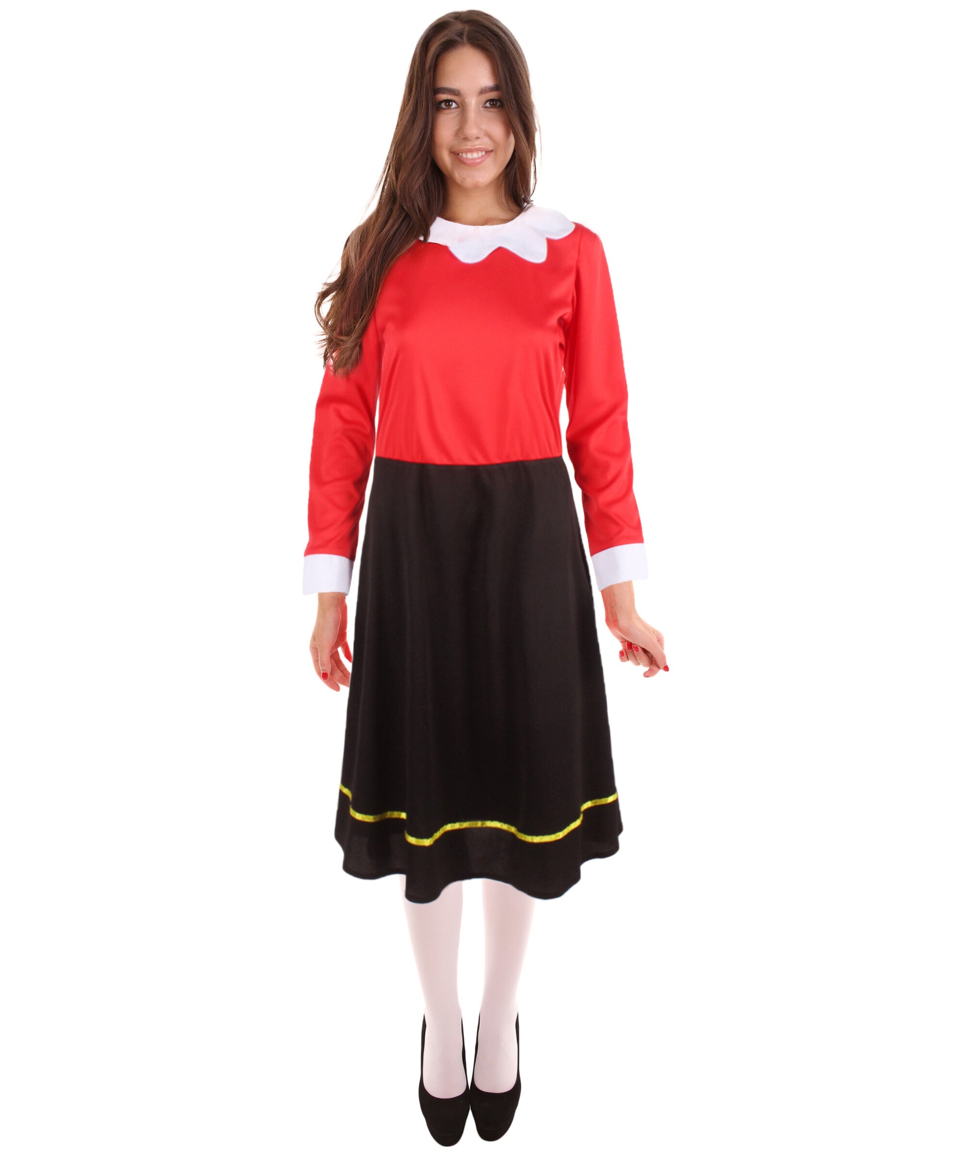 Adult Women's Red & Black Cartoon Character Olive Costume | Perfect fo ...