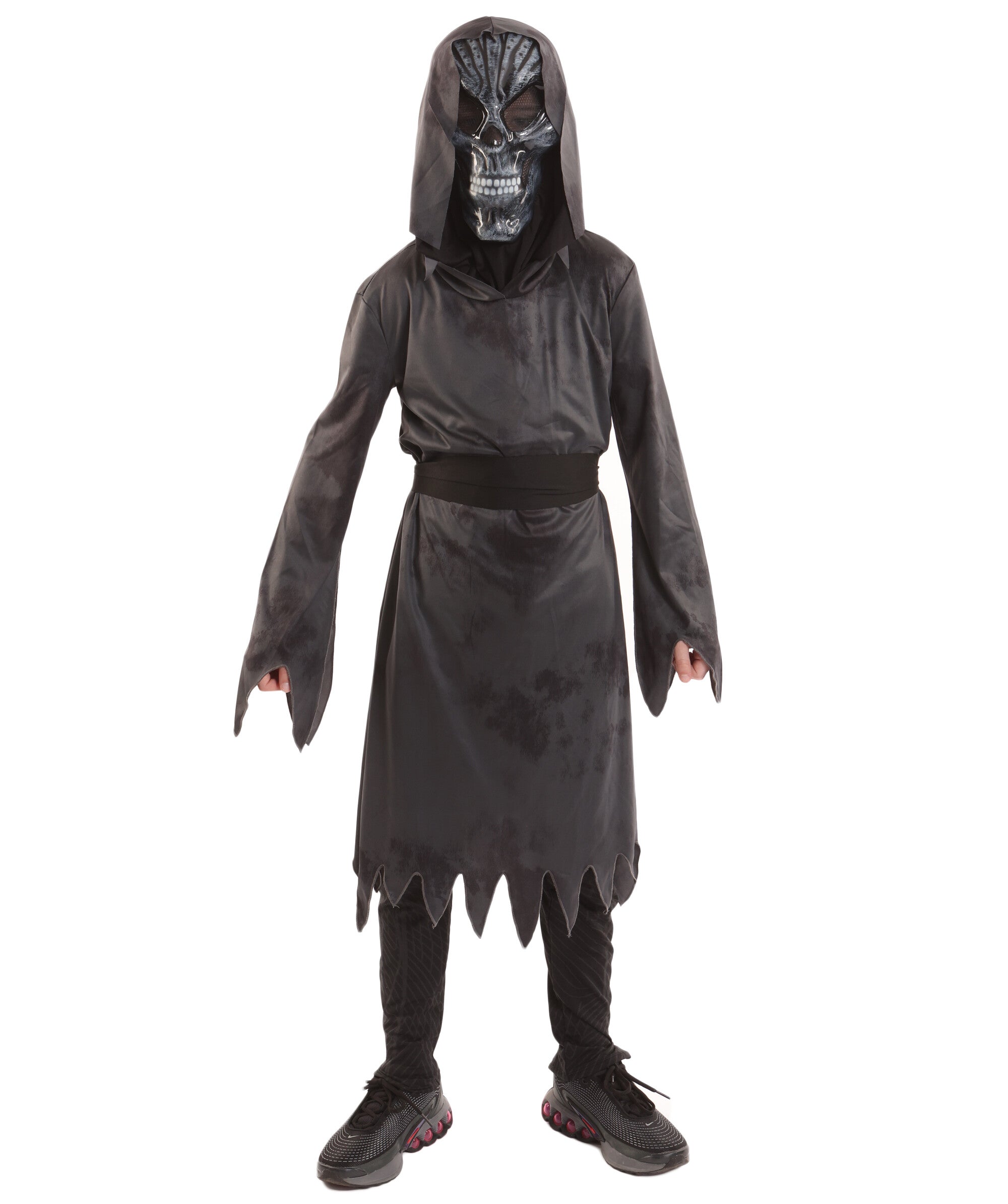 HPO Teen’s Ghastly Ghoul Dark Grey Costume | Hooded Robe with Tattered ...