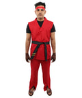 HPO Adult Men Martial Arts Fighter Outfit | Red Gi Costume with Belt ...
