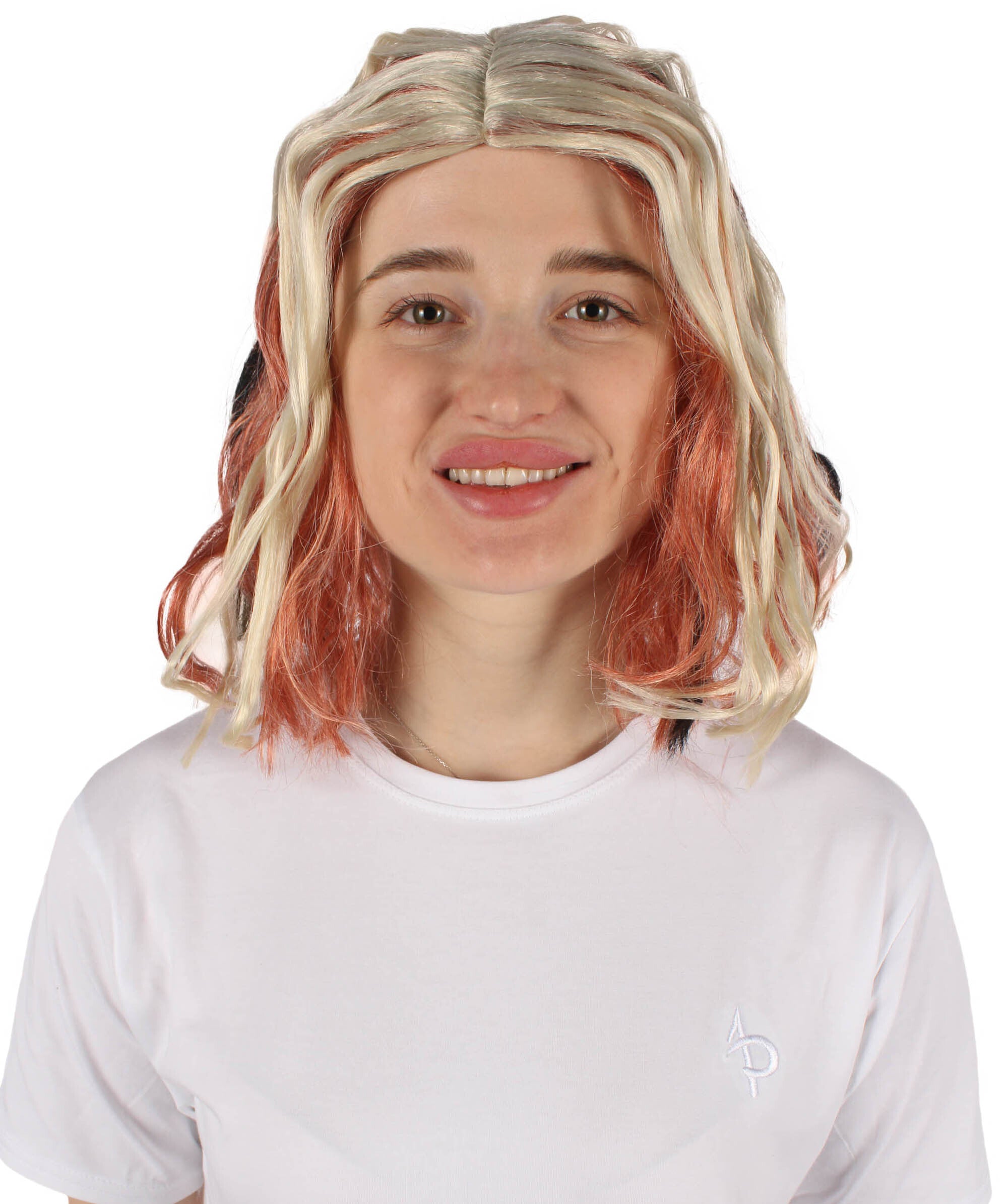 HPO Adult Women's Wavy Blonde Wig | Blonde Cosplay and Halloween Wig ...