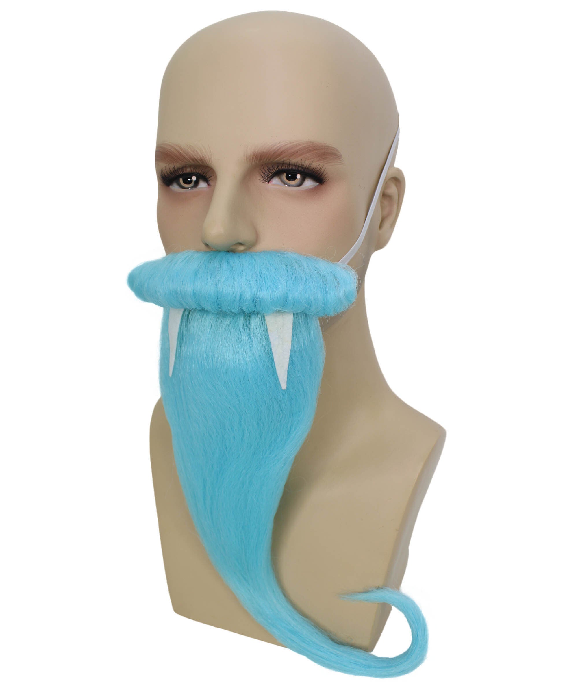 Men's Blue Long Beard with Two Teeth I - One Size / Blue ...