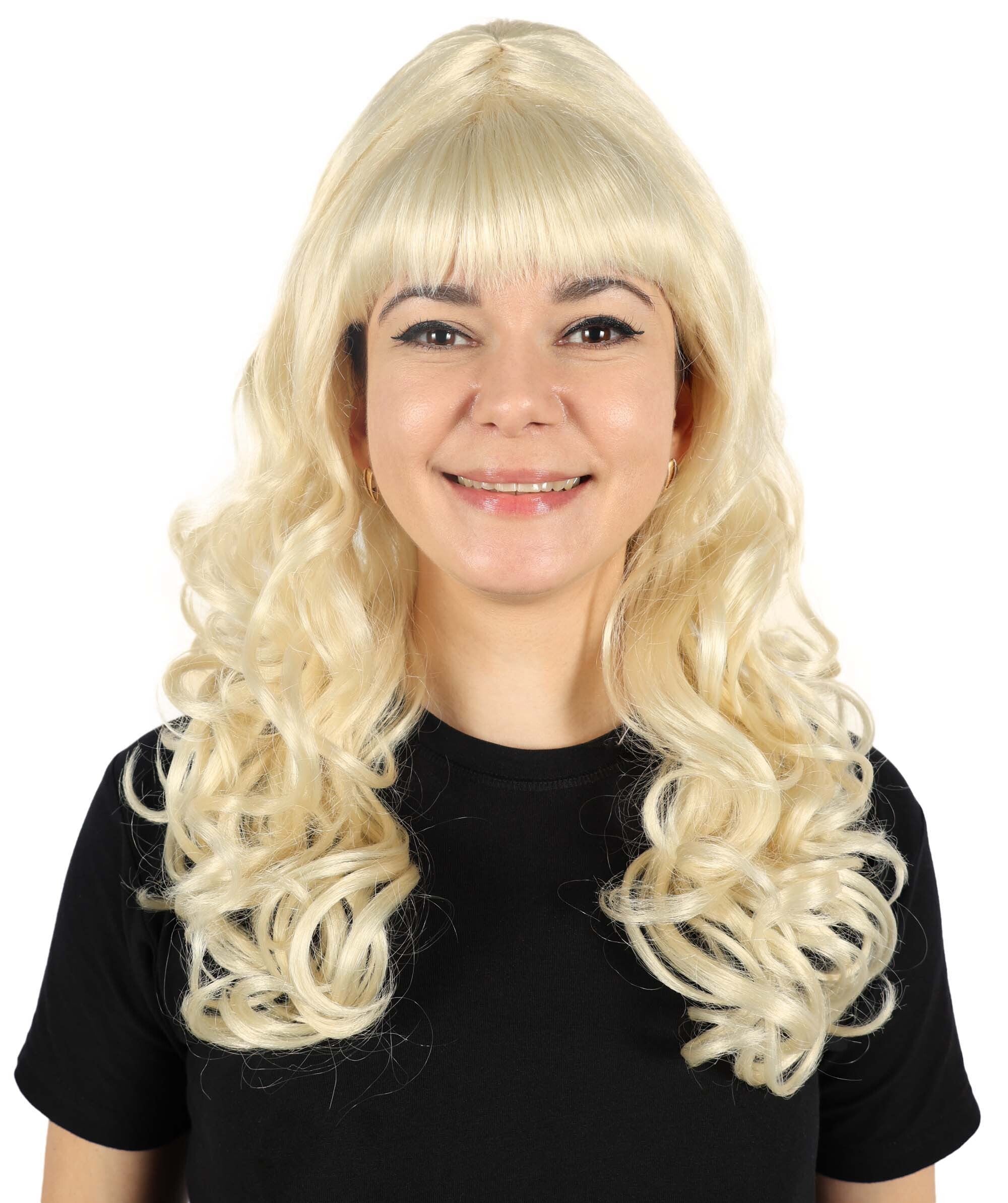 HPO Adult Women Beehive Beauty Blonde Wavy Wig - Iconic Retro High Vol ...
