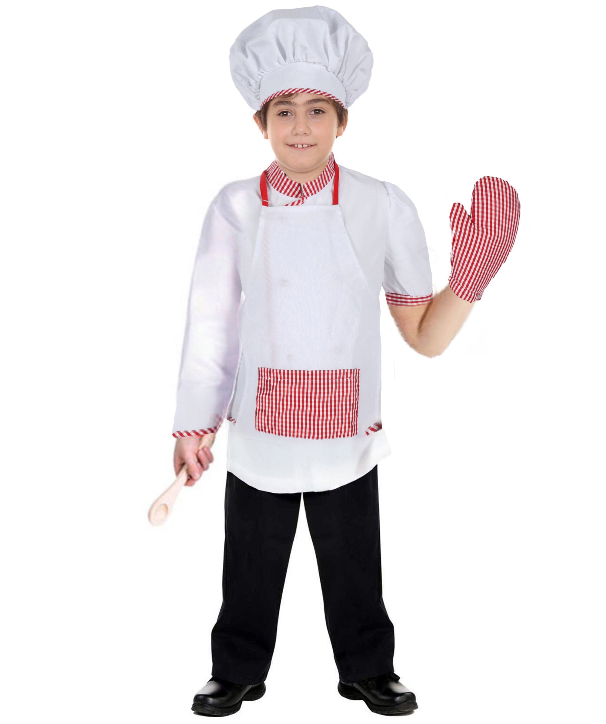 HPO Teen's Pretend Play Cooking Chef Pink & White Costume Set with Apr ...