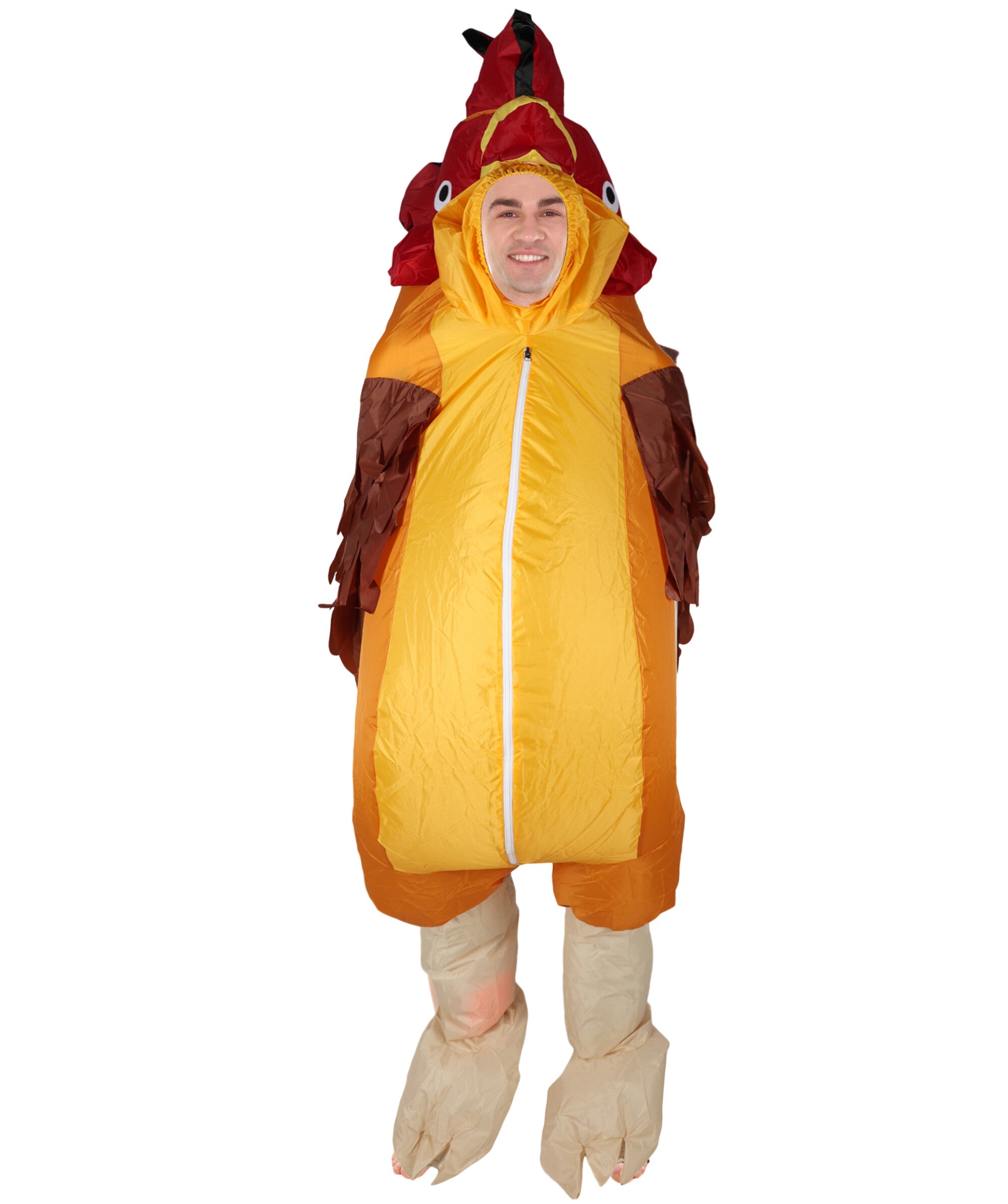 HPO Adult Unisex Multicolor Rooster Mascot Costume | Full-Body Farm Ou ...